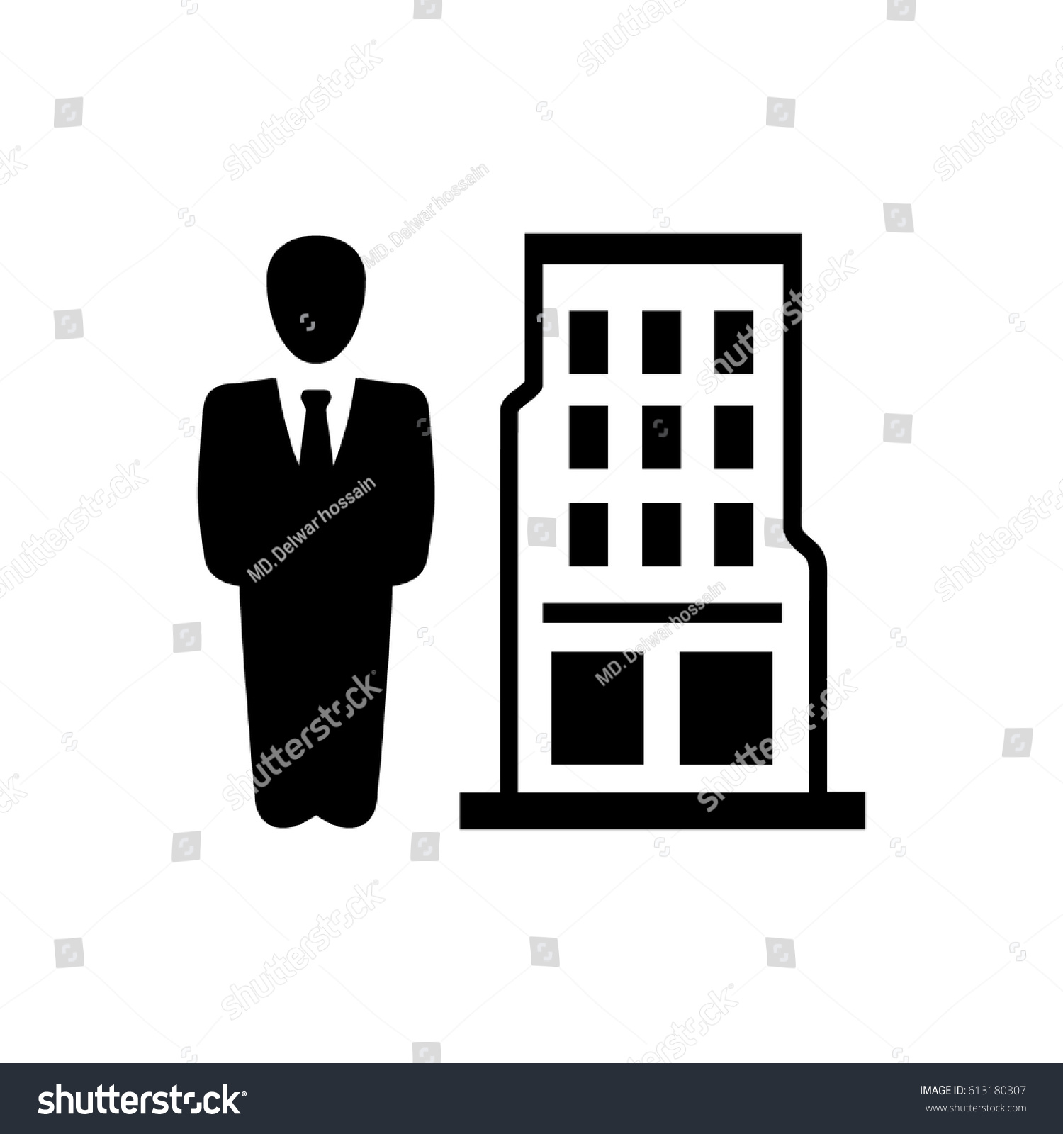 Real Estate Agent Icon Stock Vector (Royalty Free) 613180307 | Shutterstock