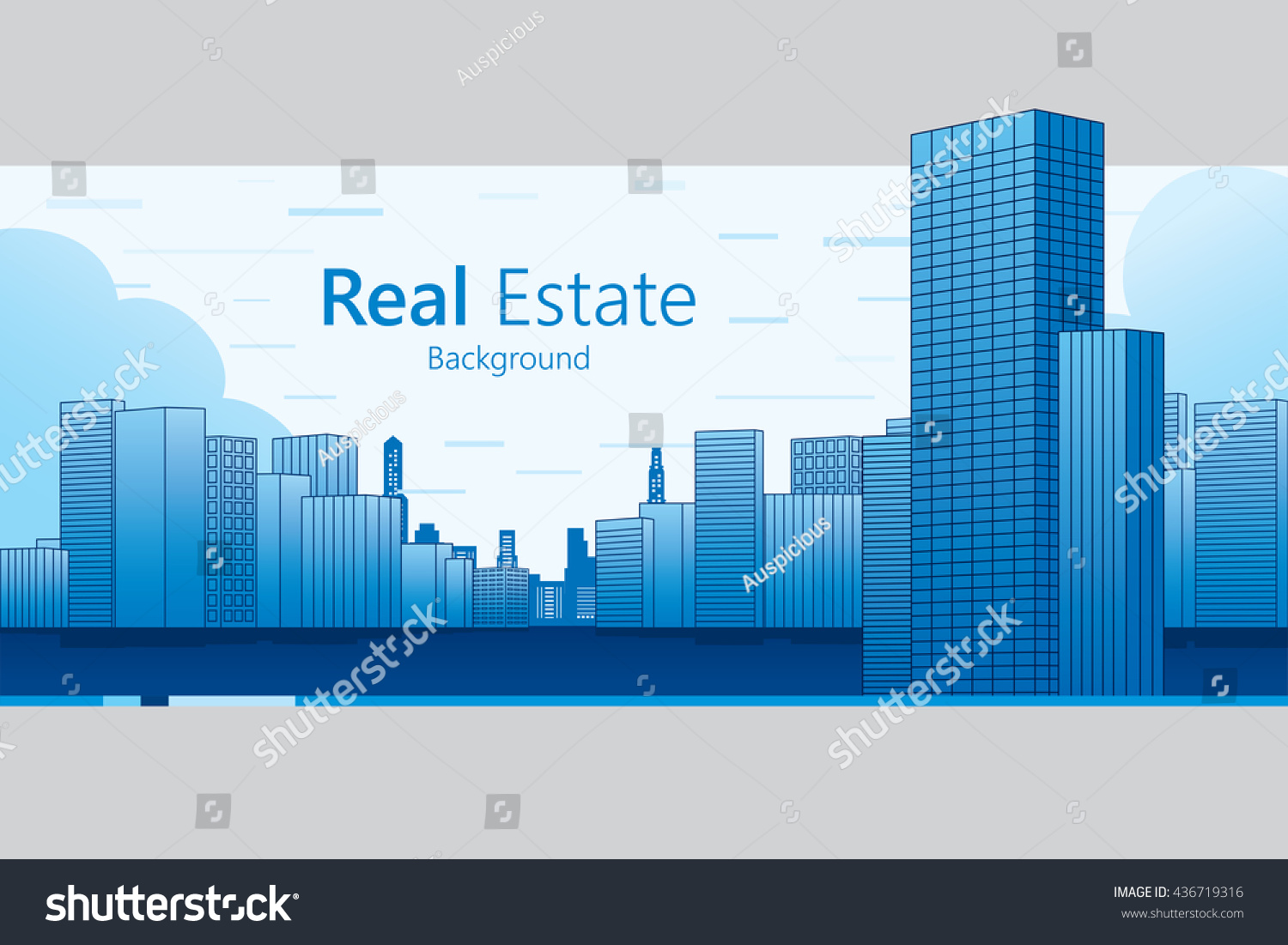Real Estate Background Vector Illustration Stock Vector (Royalty Free ...