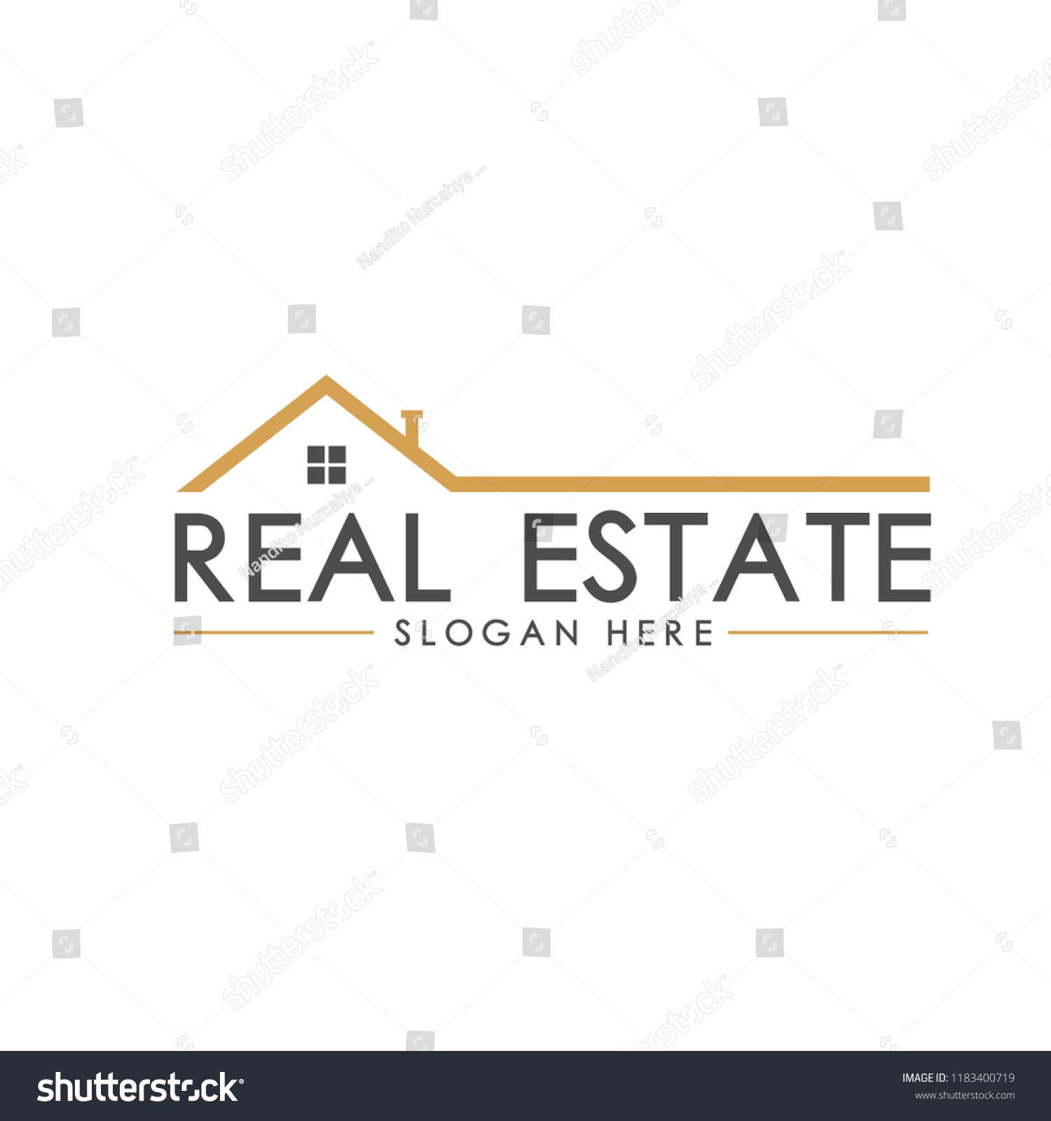 Real Estate Simple Logo Design Stock Vector (Royalty Free) 1183400719 ...