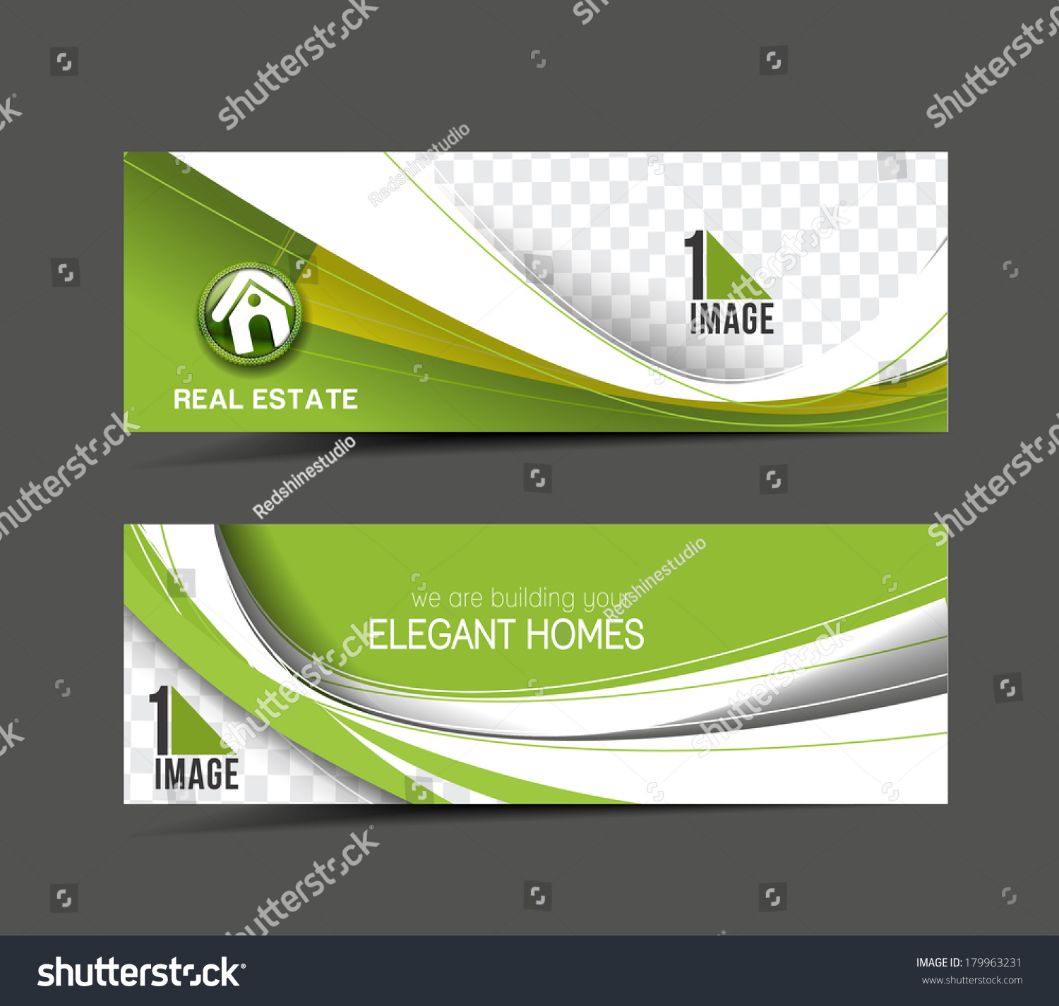 Real Estate Web Banner Header Layout Stock Vector 179963231 - Shutterstock