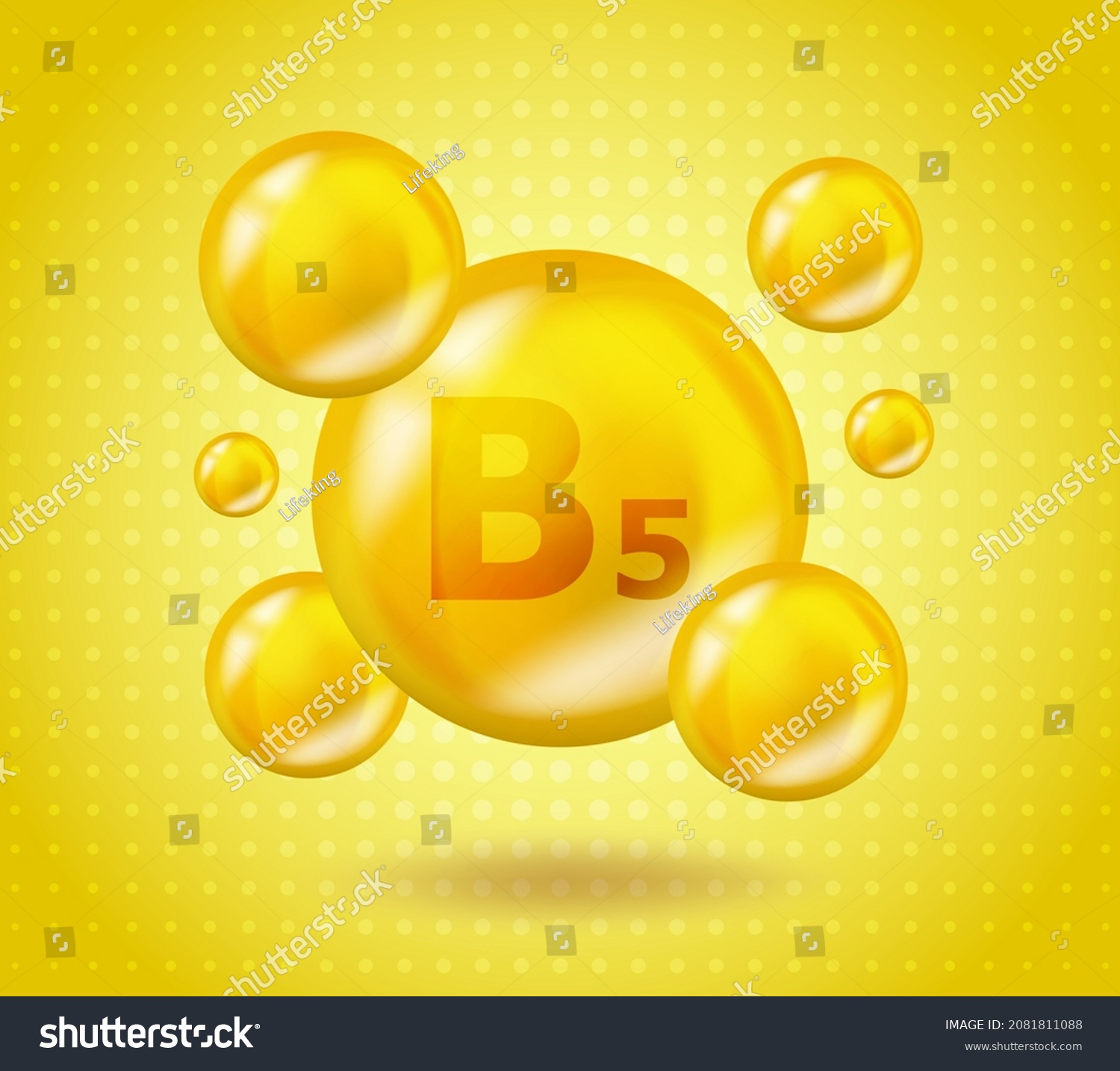 Realistic B5 Vitamin Pantothenic Design Yellow Stock Vector (Royalty ... Realistic B5 Vitamin Pantothenic Design Yellow Stock Vector (Royalty ...