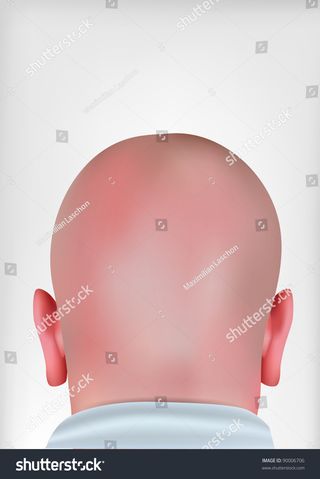 Realistic Bald Head Stock Vector (Royalty Free) 90006706 | Shutterstock