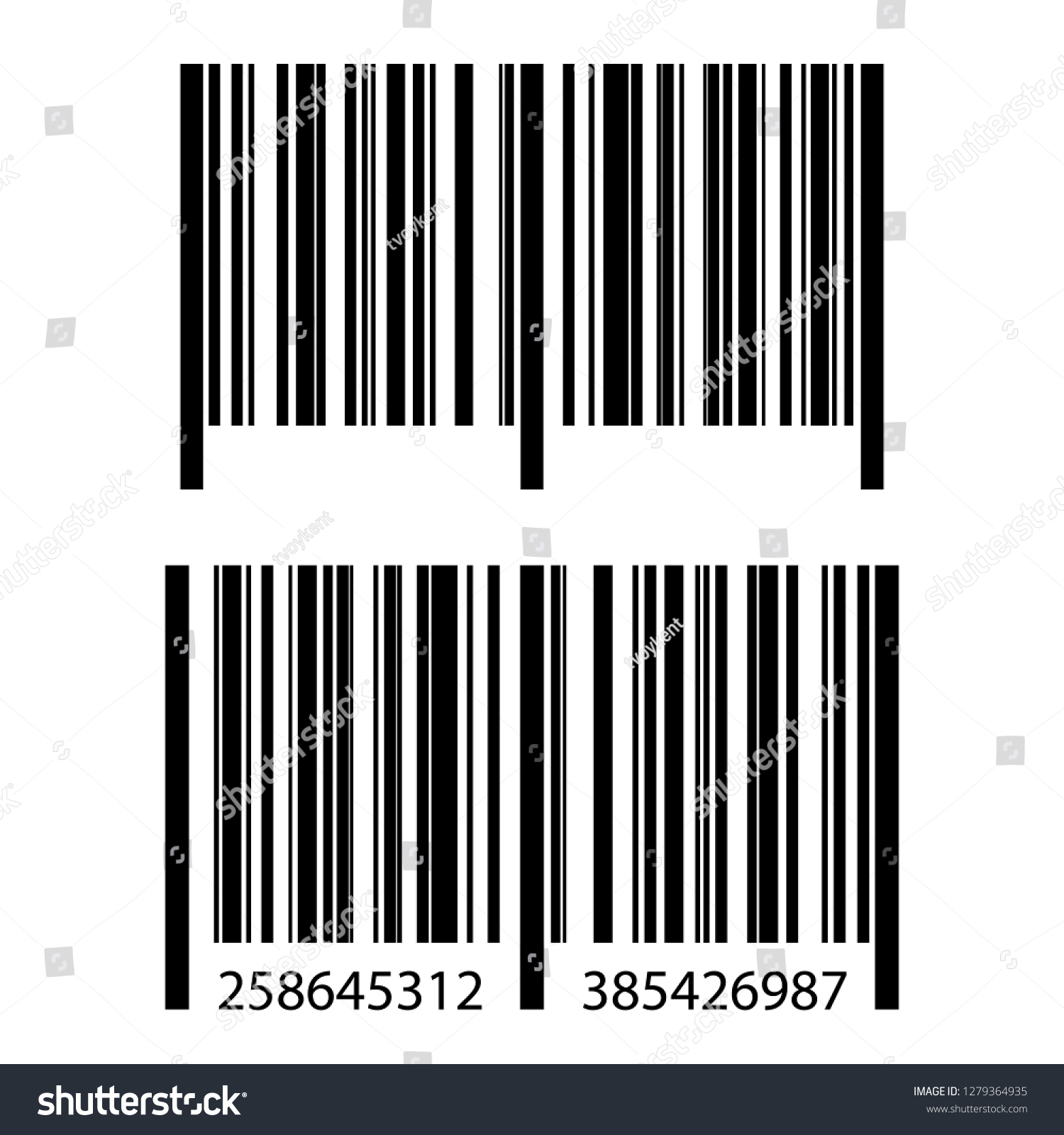Realistic Barcode Set Icon Barcode Vector Stock Vector (Royalty Free ...