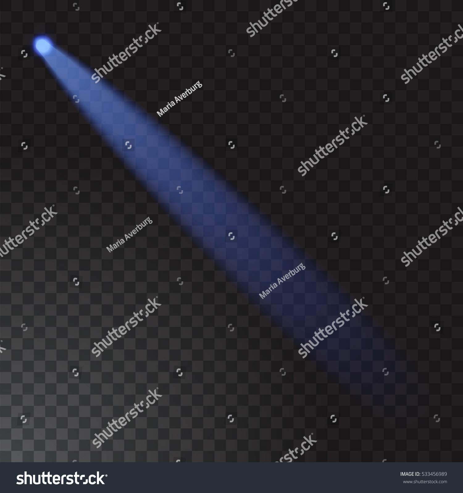 Vektor Stok Realistic Beam Light On Transparent Background (Tanpa ...