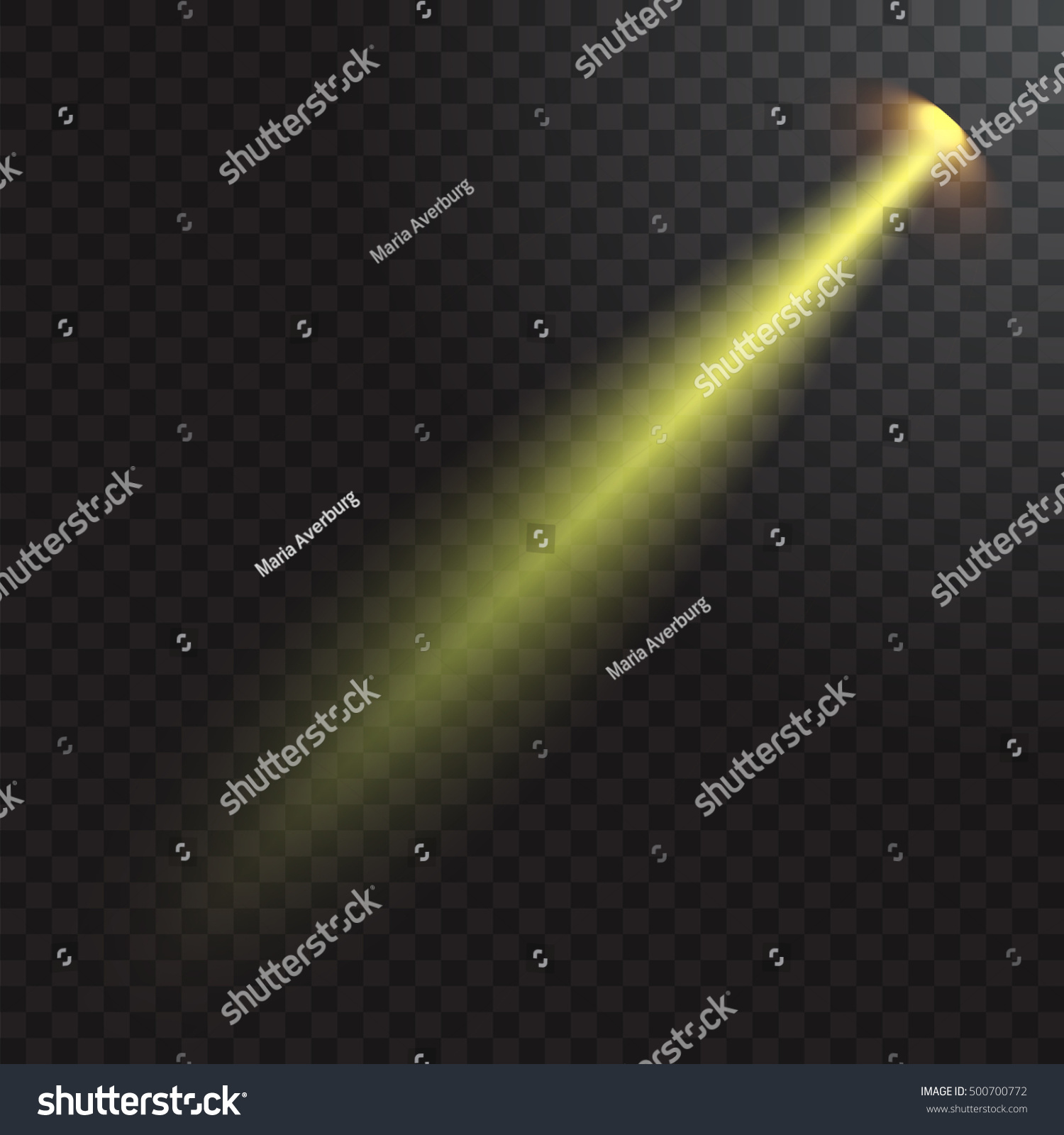 Realistic Beam Lights On Transparent Background Stock Vector (Royalty ...