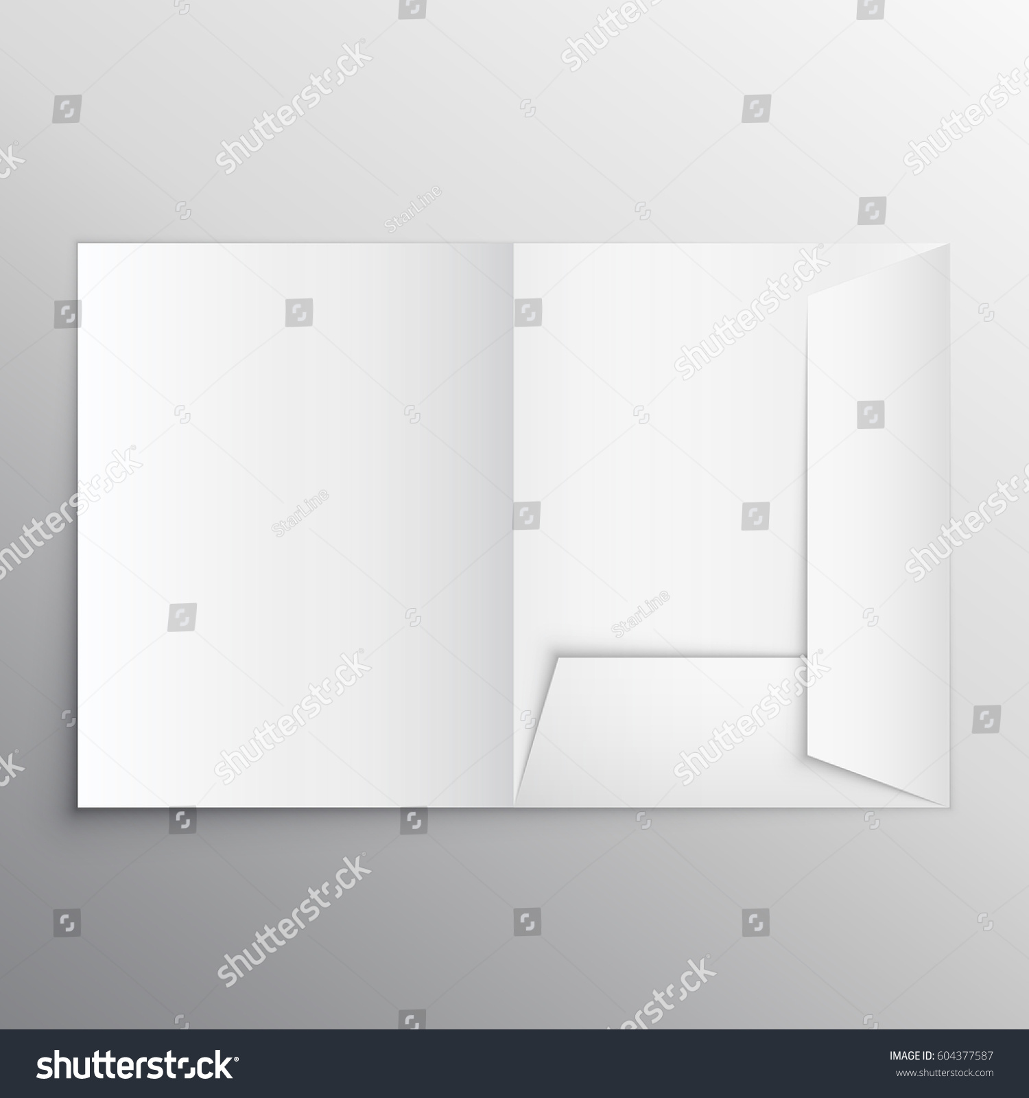 Realistic Blank Folder Design Template Mockup: Stock-Vektorgrafik ...