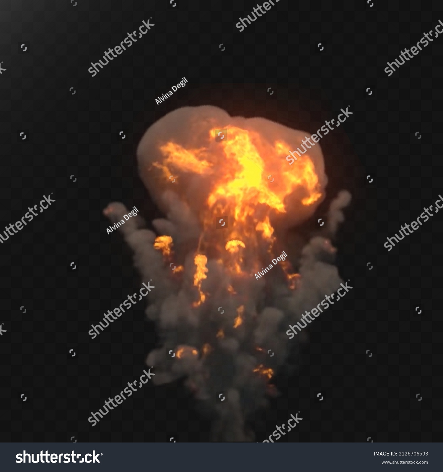 Realistic Bomb Explosion Detonation Effect Fire Stock Vector (Royalty ...