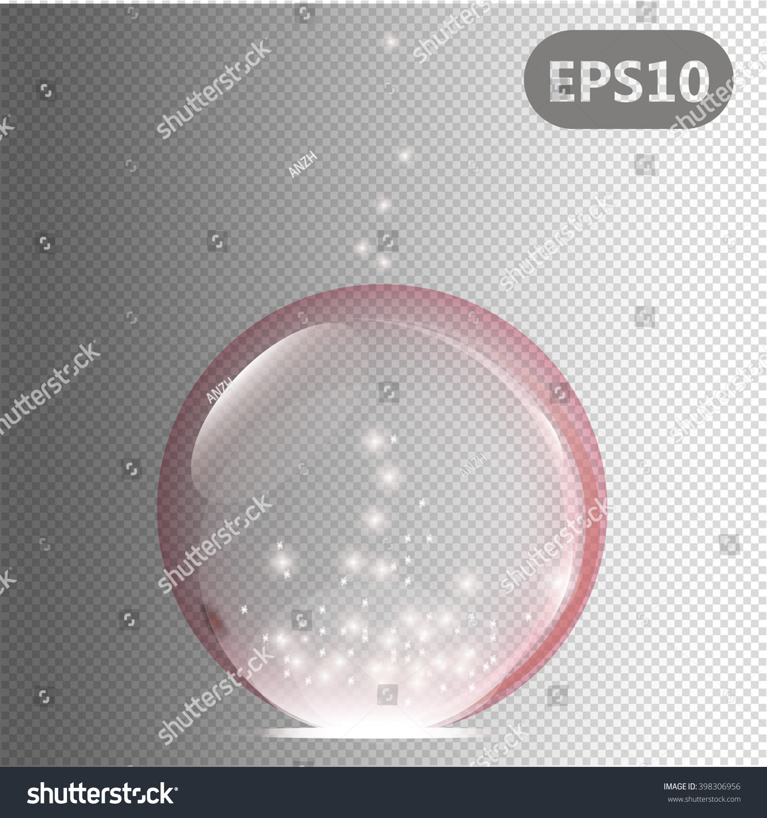 Realistic Bubble Reflection Isolated Vector Illustration Stock Vector ...