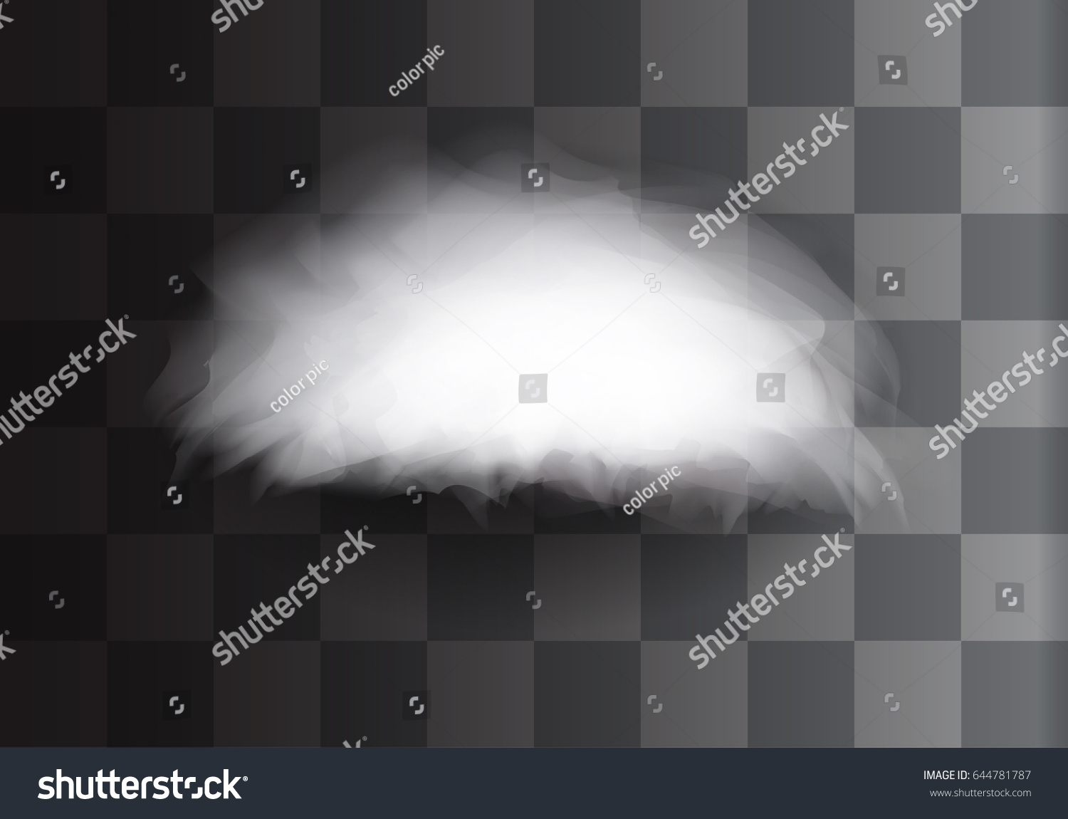 Realistic Cloud Graphic Template Transparent Vector Stock Vector ...
