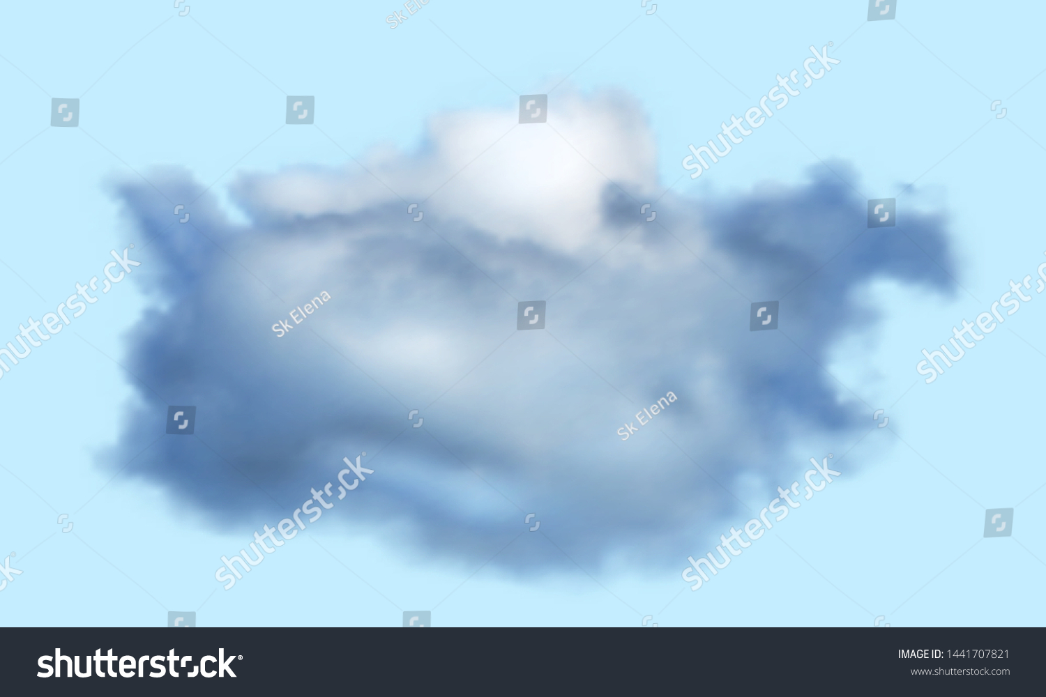 Realistic Cloud Over Transparent Background Vector Stock Vector ...