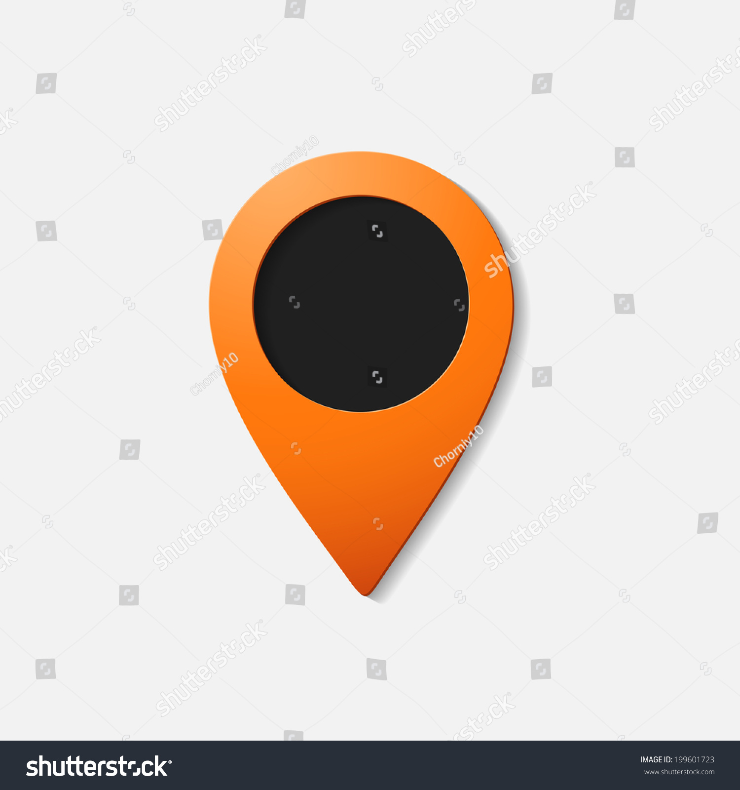 Realistic Color Pointer 3d Isolated Illustration Stock Vector (Royalty ...
