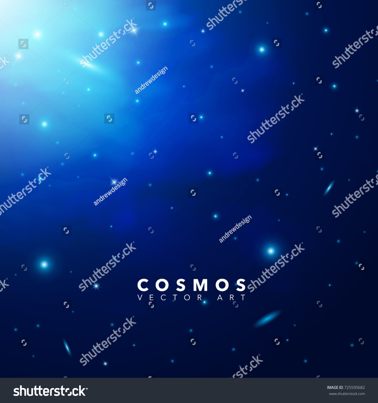 Realistic Cosmos Vector Art Stock Vector (Royalty Free) 725595682