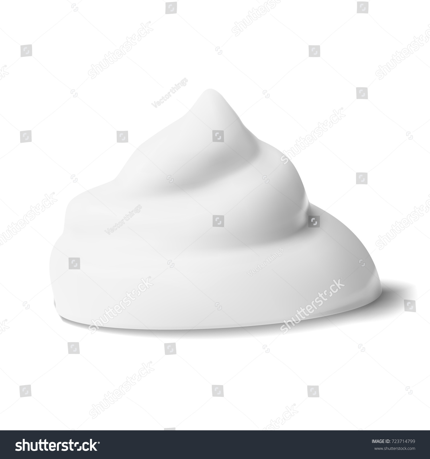 Realistic Cream Isolated On White Background Stock Vector (Royalty Free ...