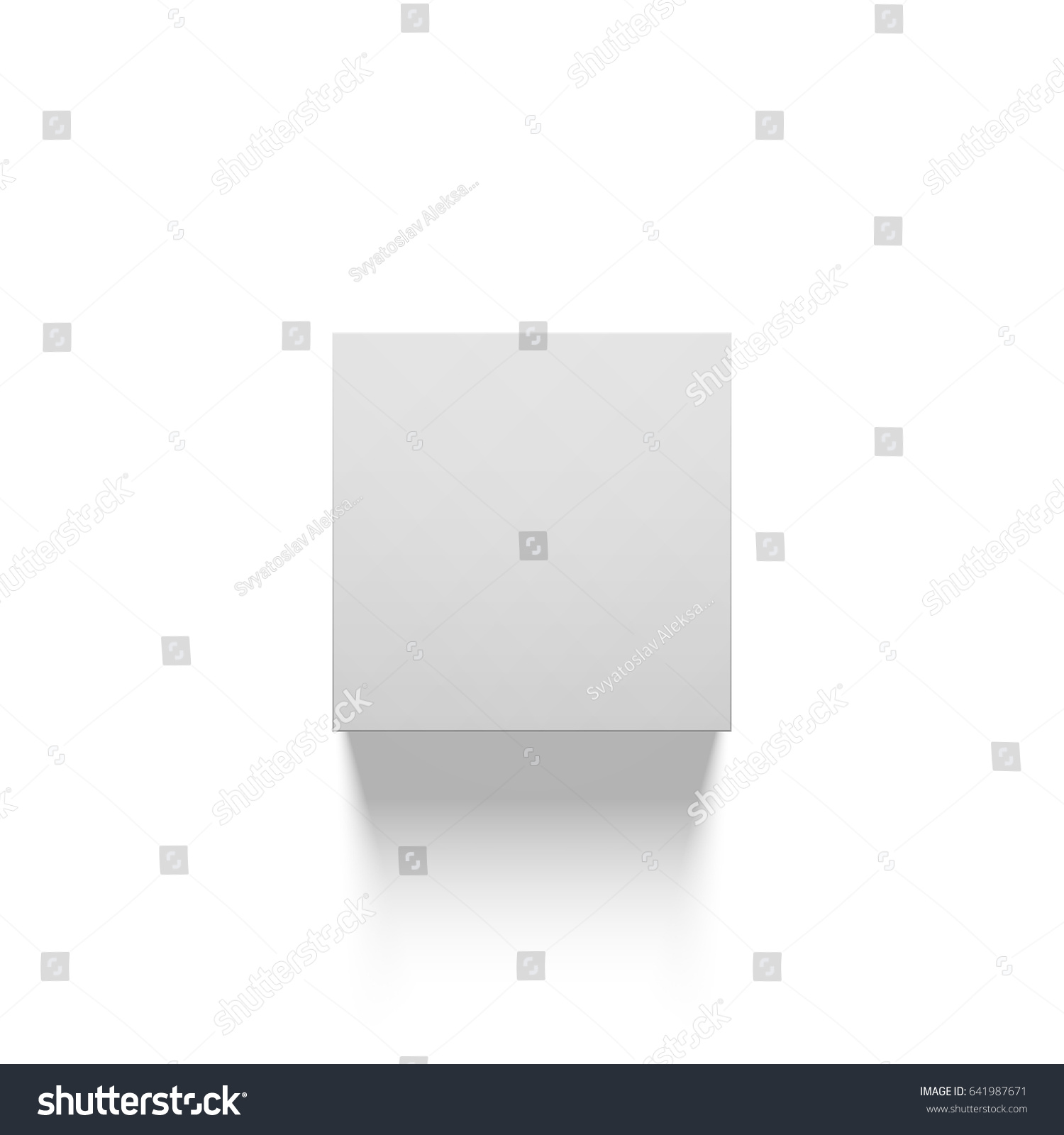 Realistic Cube Shape Template Shadow Stock Vector (Royalty Free ...