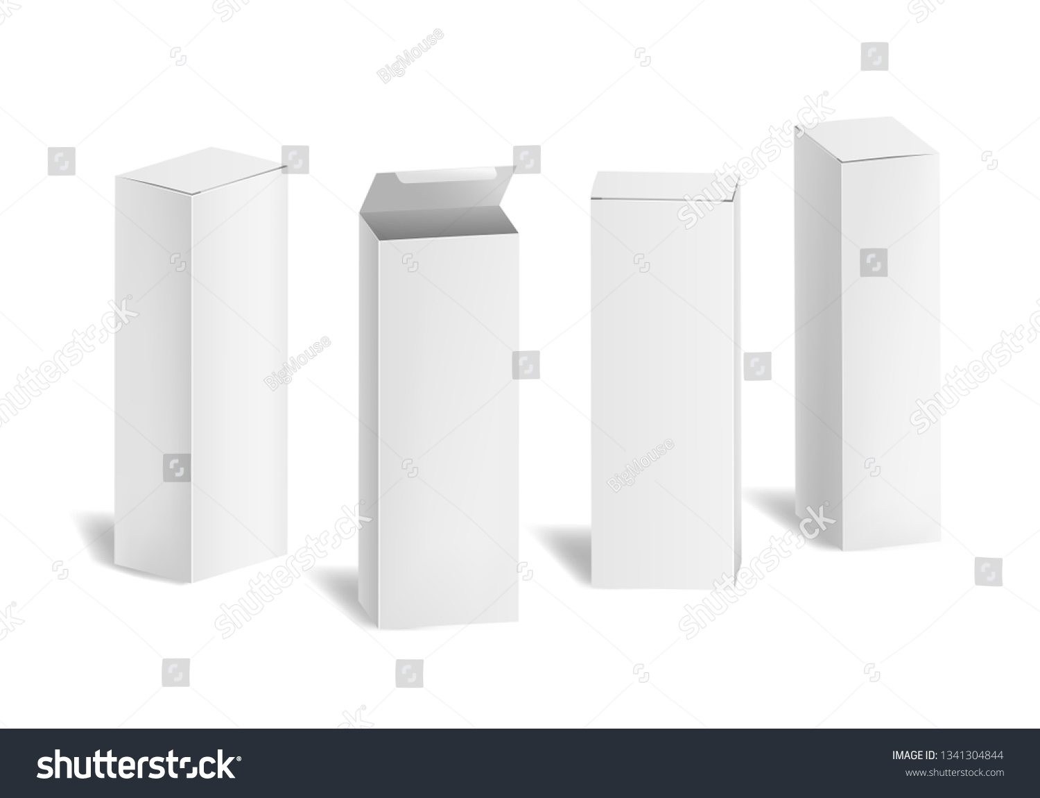 Realistic 3d Detailed White Blank Cardboard Stock Vector (Royalty Free ... Realistic 3d Detailed White Blank Cardboard Stock Vector (Royalty Free ...