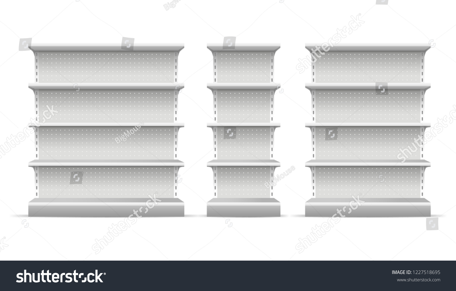 Realistic 3d Detailed White Blank Supermarket Stock Vector (Royalty ... Realistic 3d Detailed White Blank Supermarket Stock Vector (Royalty ...