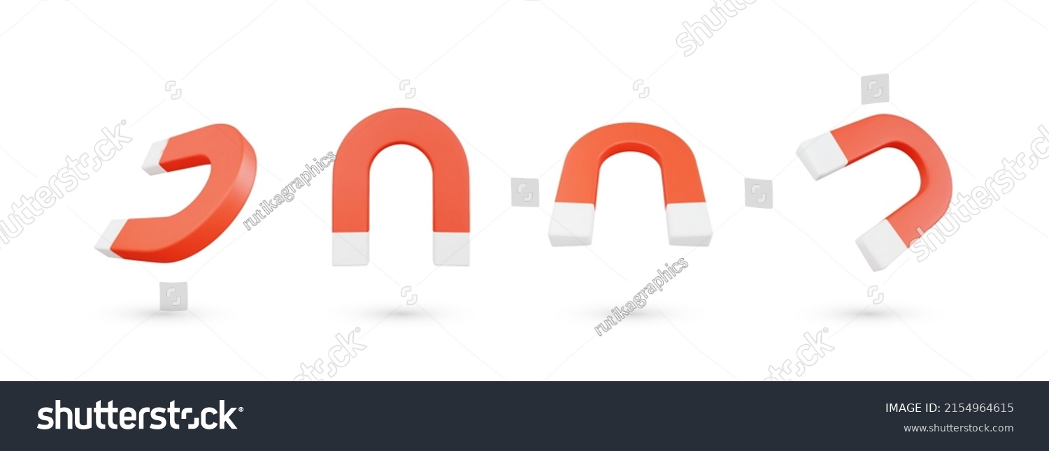 Realistic 3d Magnet Vector Object Illustration Stock Vector (Royalty ...