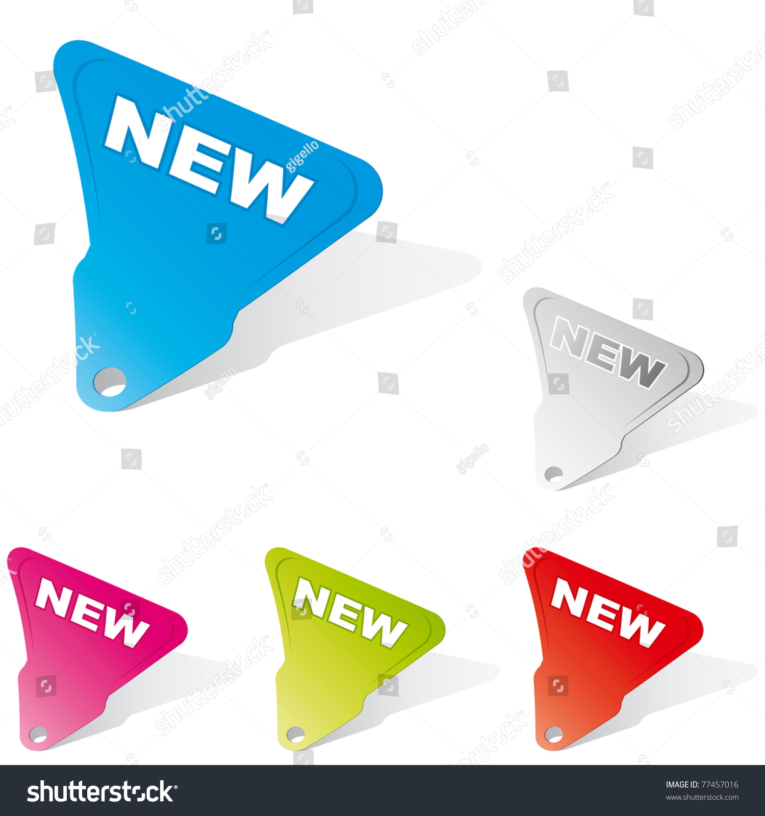 Realistic Design Elements Labels Stock Vector (Royalty Free) 77457016