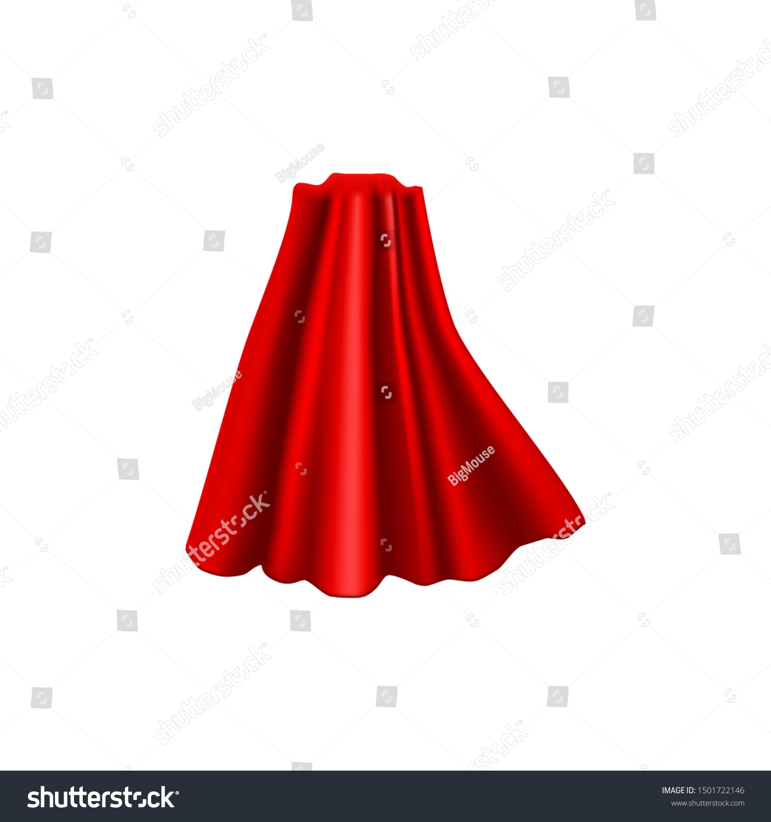 Realistic Detailed 3d Red Cloak Costume Stock Vector (Royalty Free ... Realistic Detailed 3d Red Cloak Costume Stock Vector (Royalty Free ...