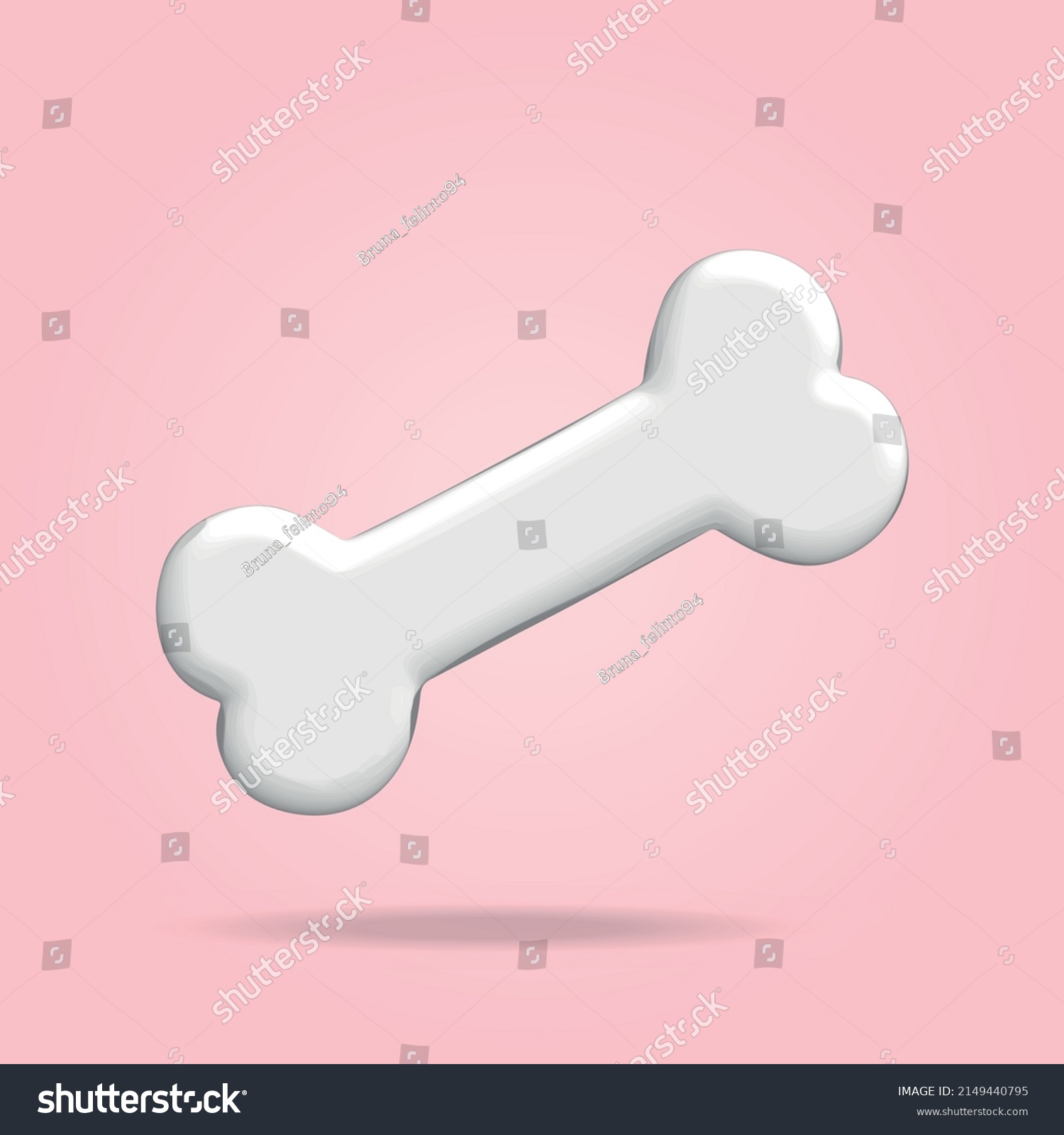 Realistic Dog Bone Vector Illustration 3d Stock Vector (Royalty Free ...