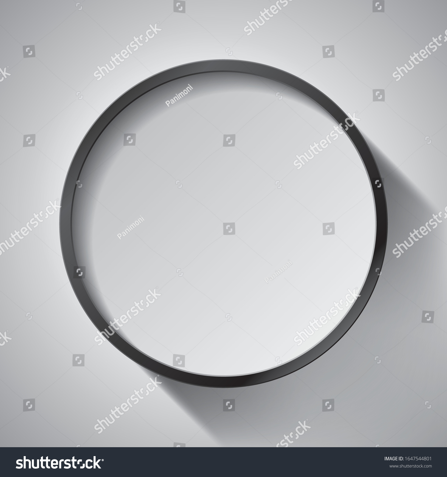 Realistic Empty Round Black Frame On Stock Vector (Royalty Free ...