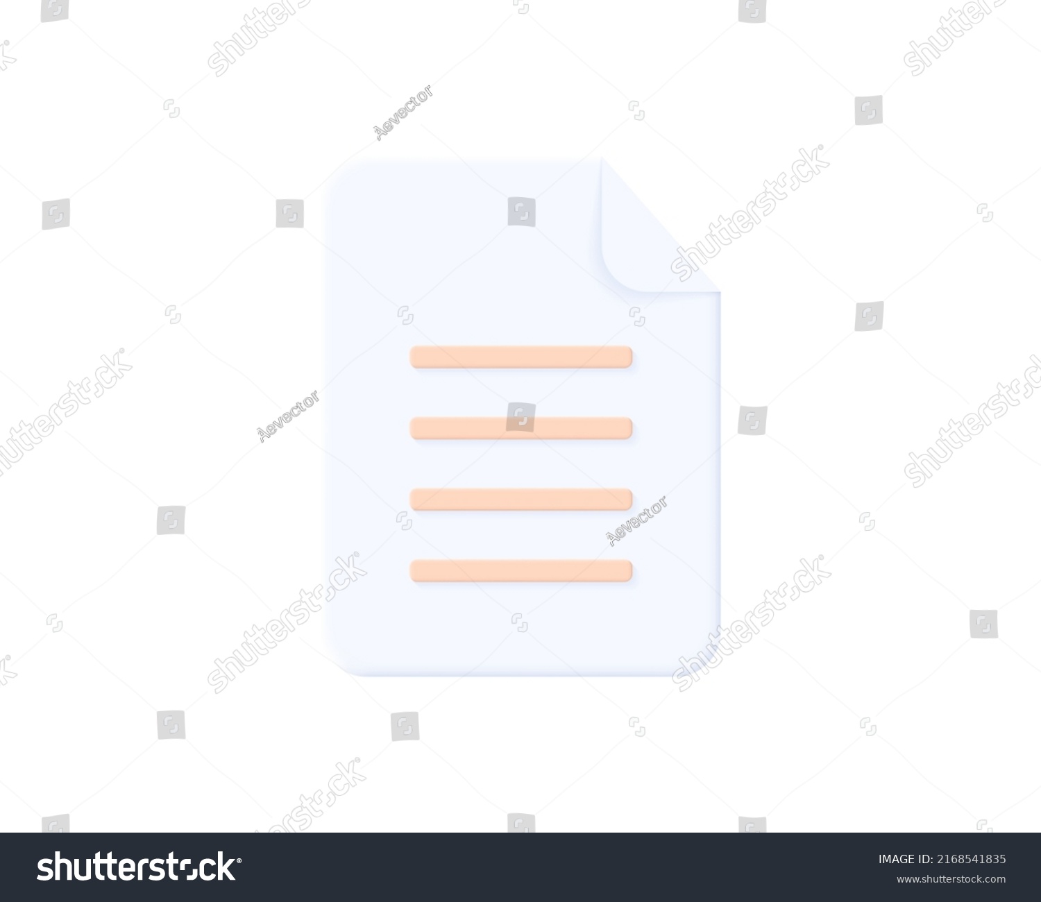 Realistic File 3d Icon Design Illustrations Stock Vector (Royalty Free ...