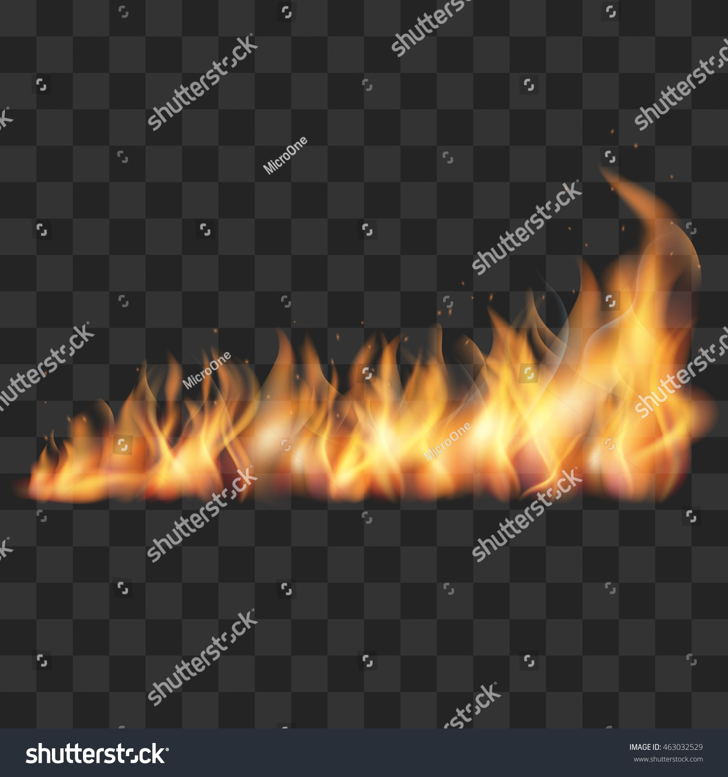 Realistic Fire Trail Vector Illustration: เวกเตอร์สต็อก (ปลอดค่า ...