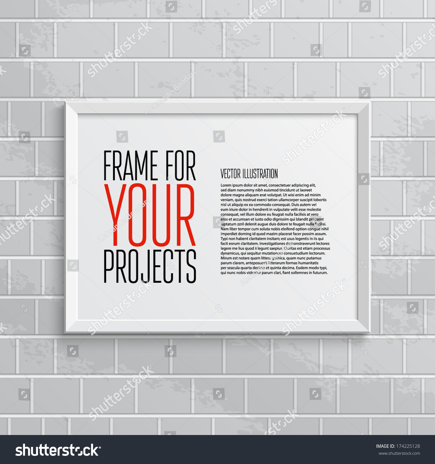 Realistic Frame Perfect Your Presentations Vector Stock Vector (Royalty ...