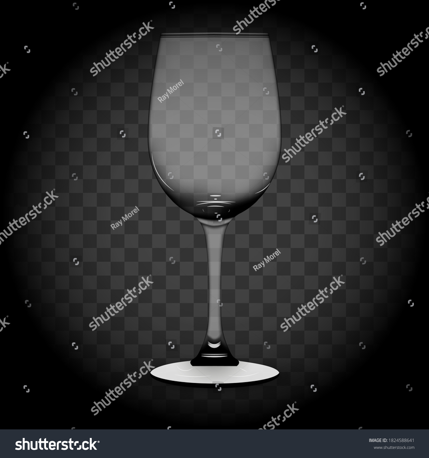 Realistic Glass On Transparent Background Vector: เวกเตอร์สต็อก (ปลอด ...