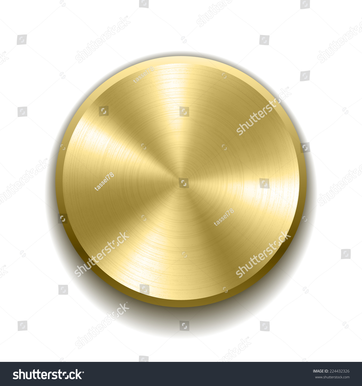 Realistic Gold Button Circular Processing Vector: Vector có sẵn (miễn ...