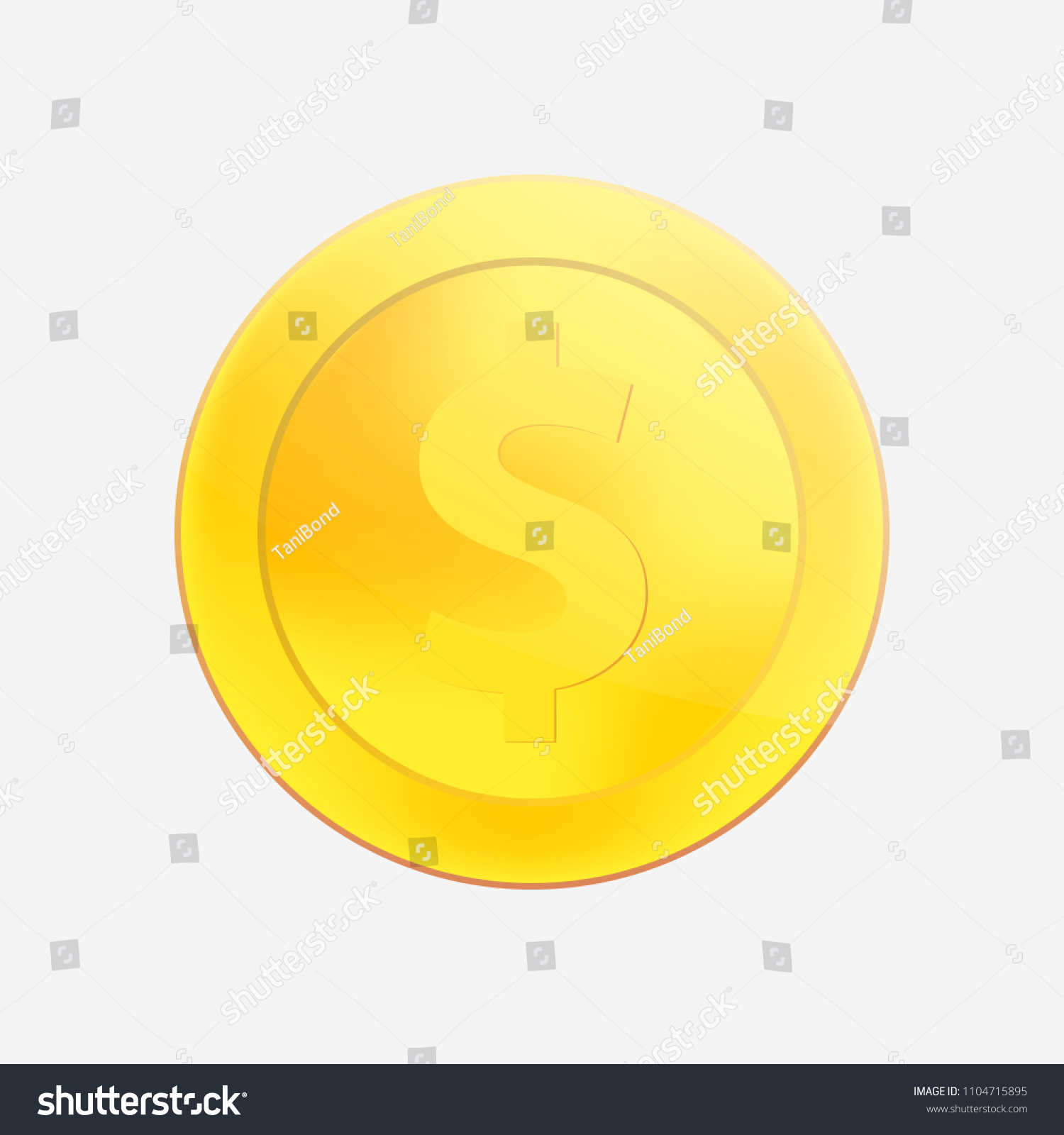 Realistic Gold Coin Stock Vector (Royalty Free) 1104715895 | Shutterstock