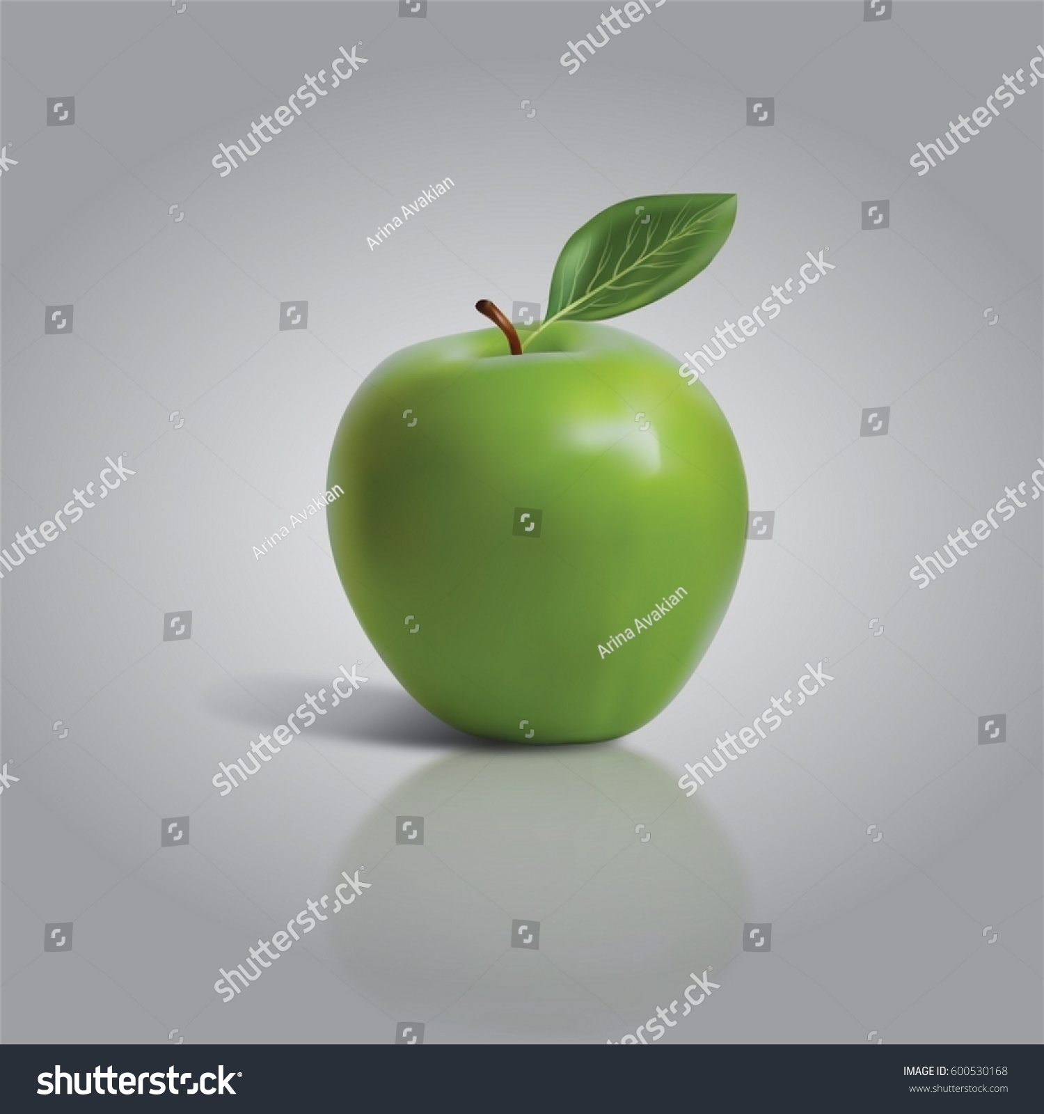 Realistic Green Apple Mesh: เวกเตอร์สต็อก (ปลอดค่าลิขสิทธิ์) 600530168