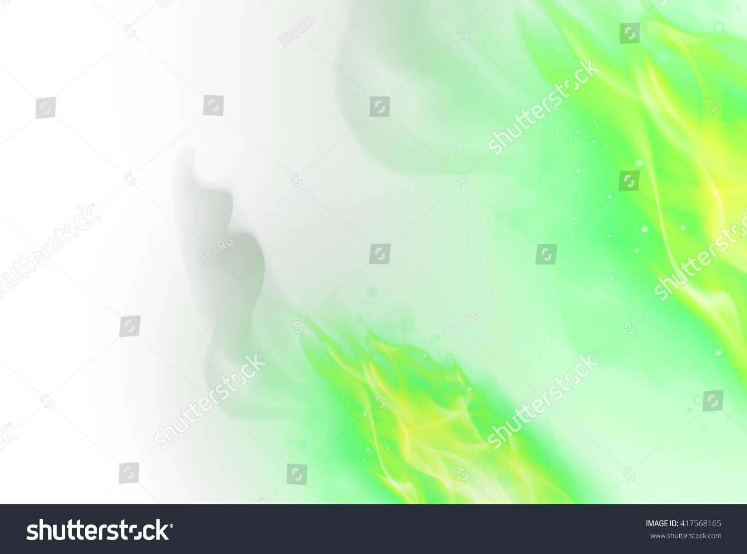 Realistic Green Fire Flames Effect On Stock Vector (Royalty Free ...