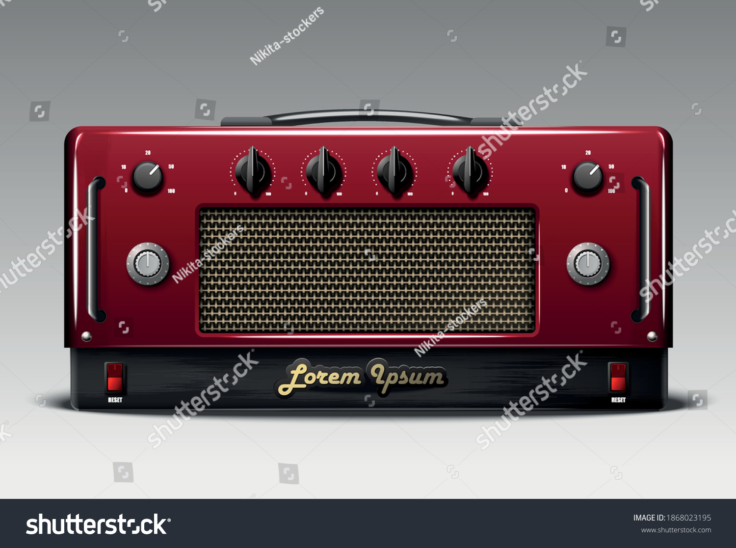 Realistic Guitar Combo Amp Vector Stock Vector (Royalty Free ...