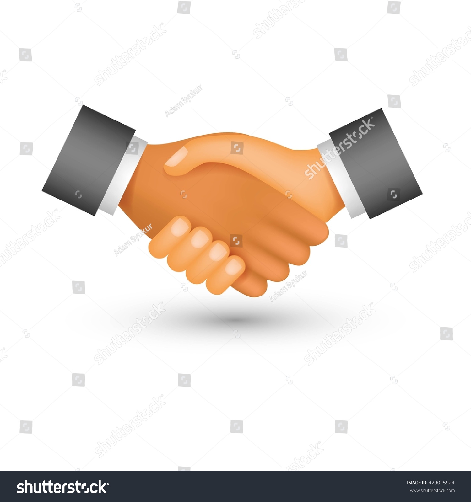 Realistic Handshake Icon Stock Vector (Royalty Free) 429025924 ...