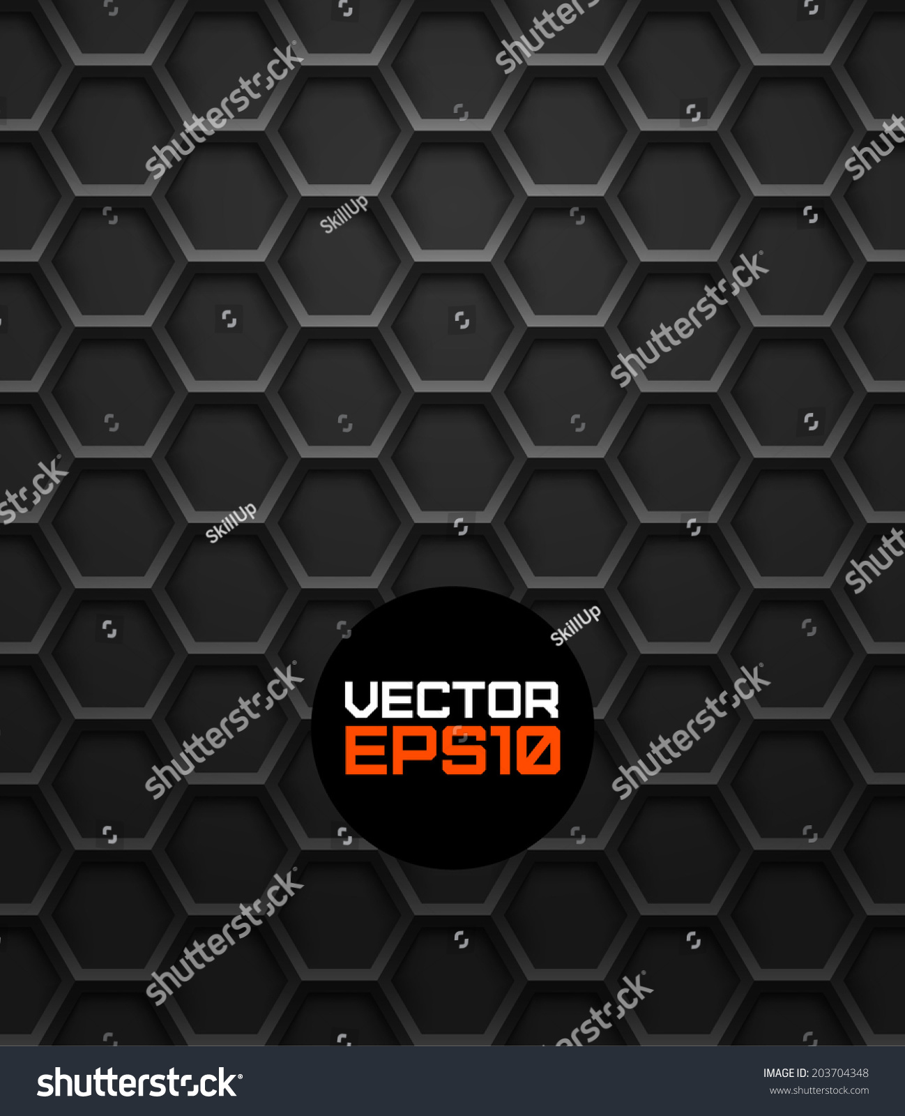 Realistic Hexagonal Grid Backgroundvector Illustration Seamless: vetor ...