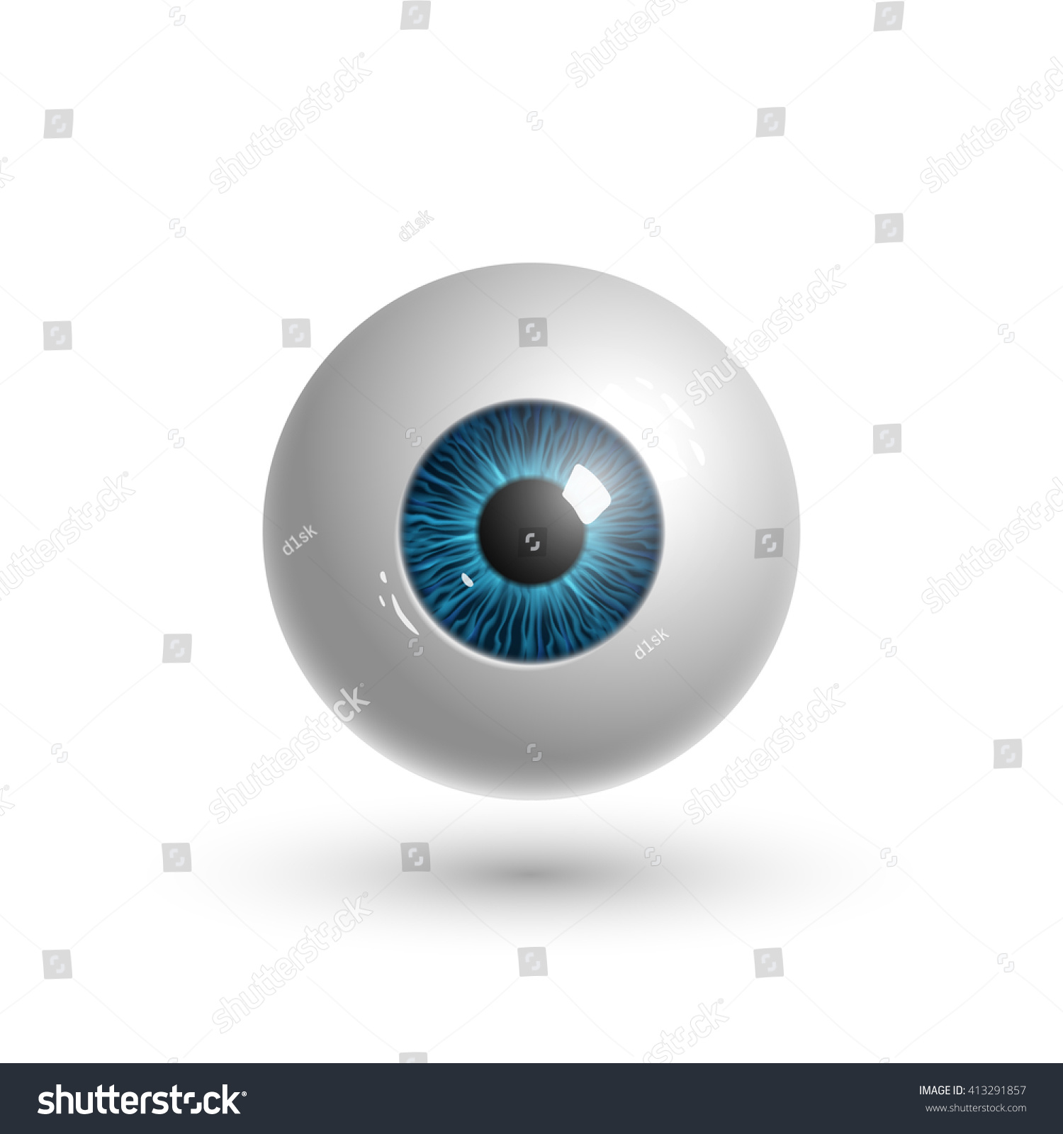Realistic Human Eyeball Stock Vector (Royalty Free) 413291857