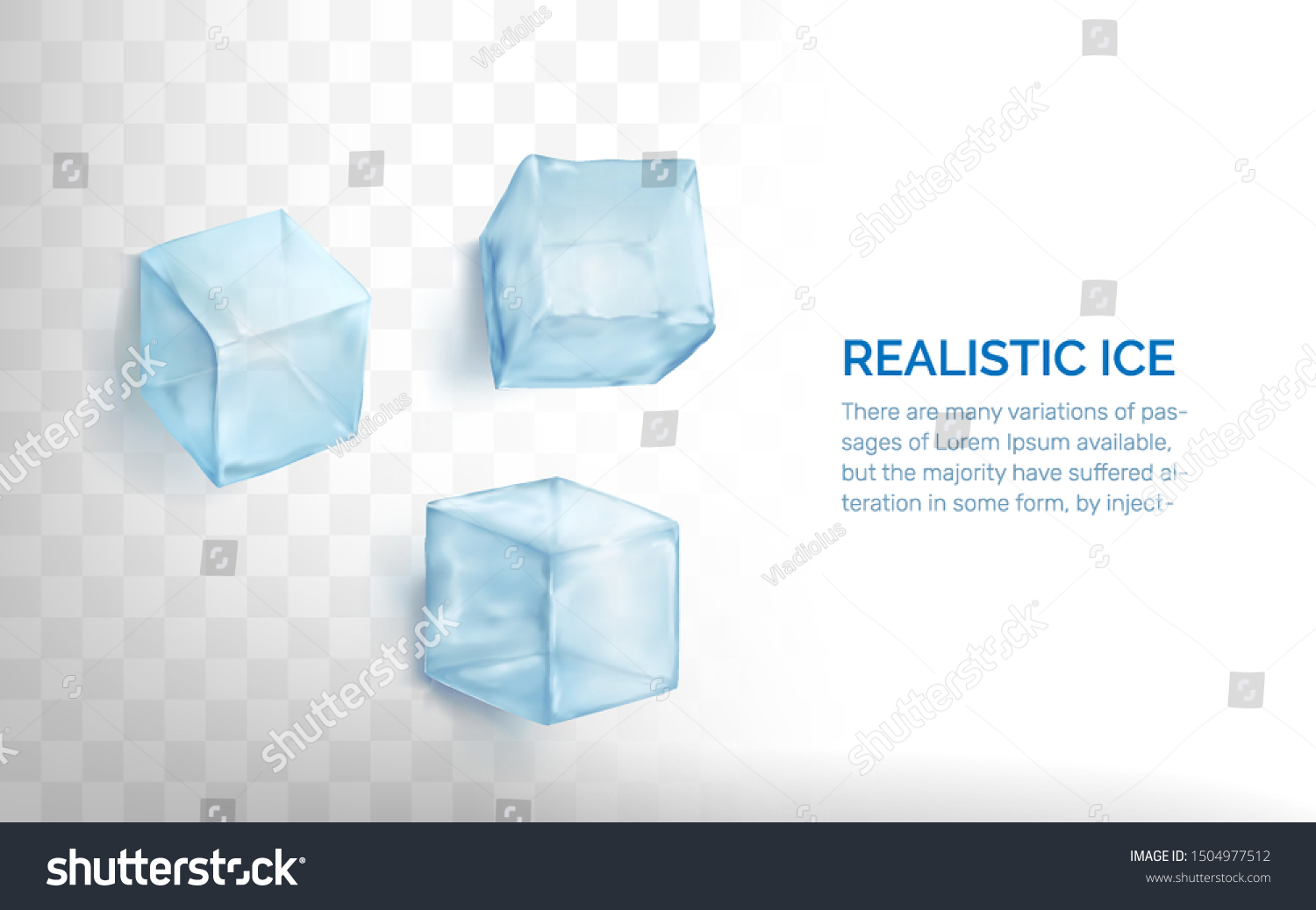 Realistic Ice Cubes Set Vector Illustration Stock Vector (Royalty Free ...