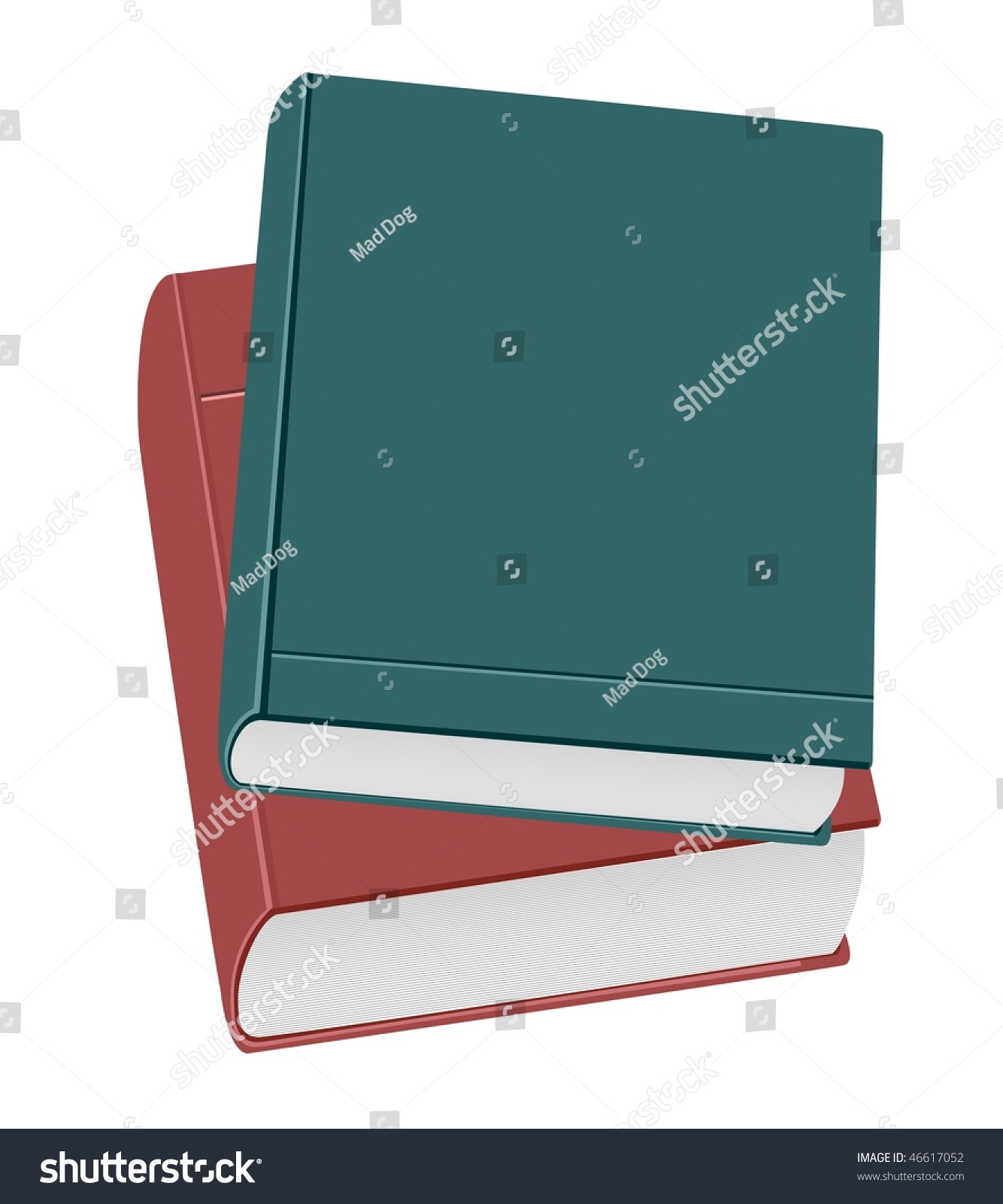 Realistic Illustration Two Books Vector Stock Vector (Royalty Free ...