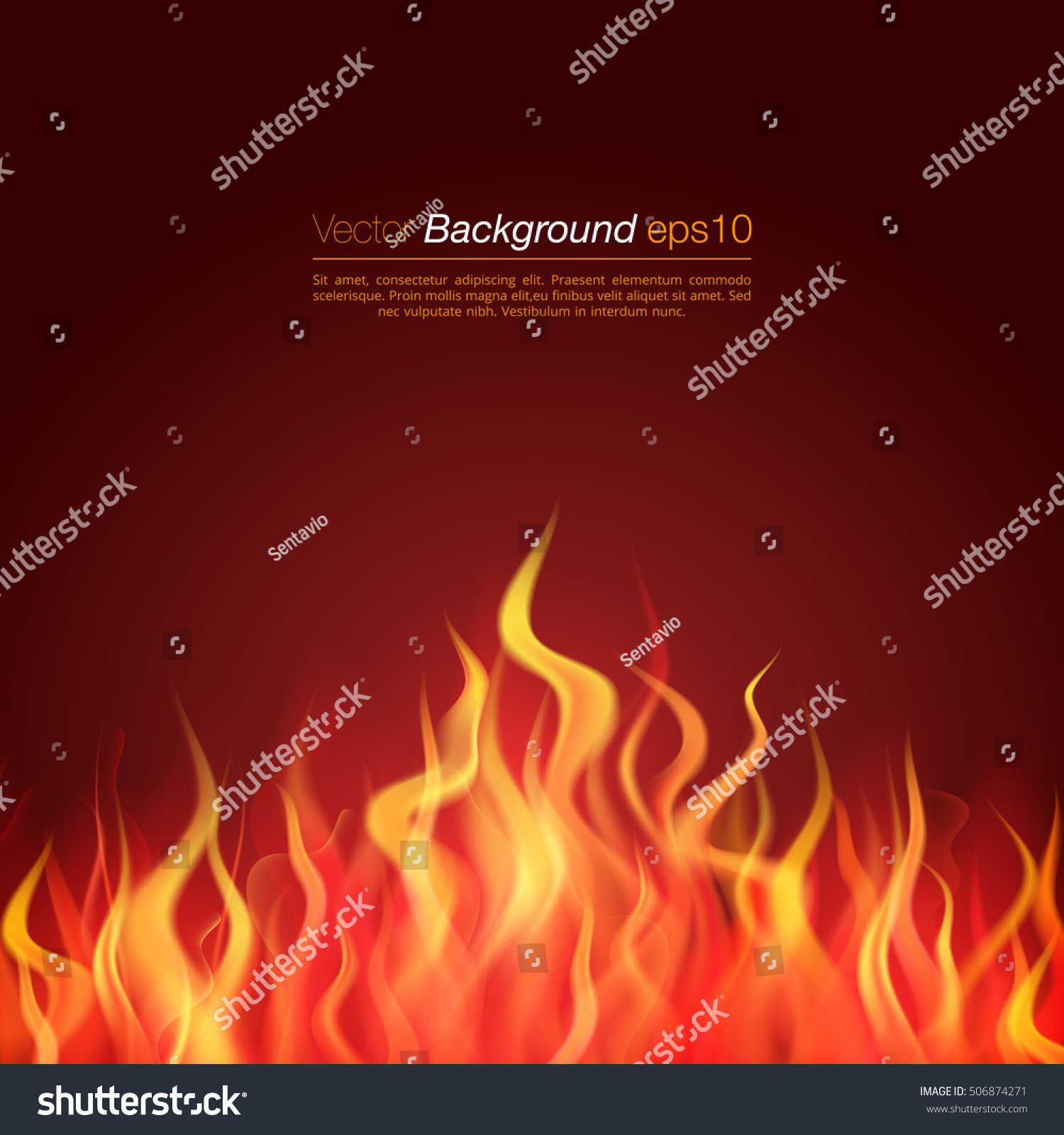 Realistic Inferno Fire Flame Vector Illustration Stock Vector (Royalty ...