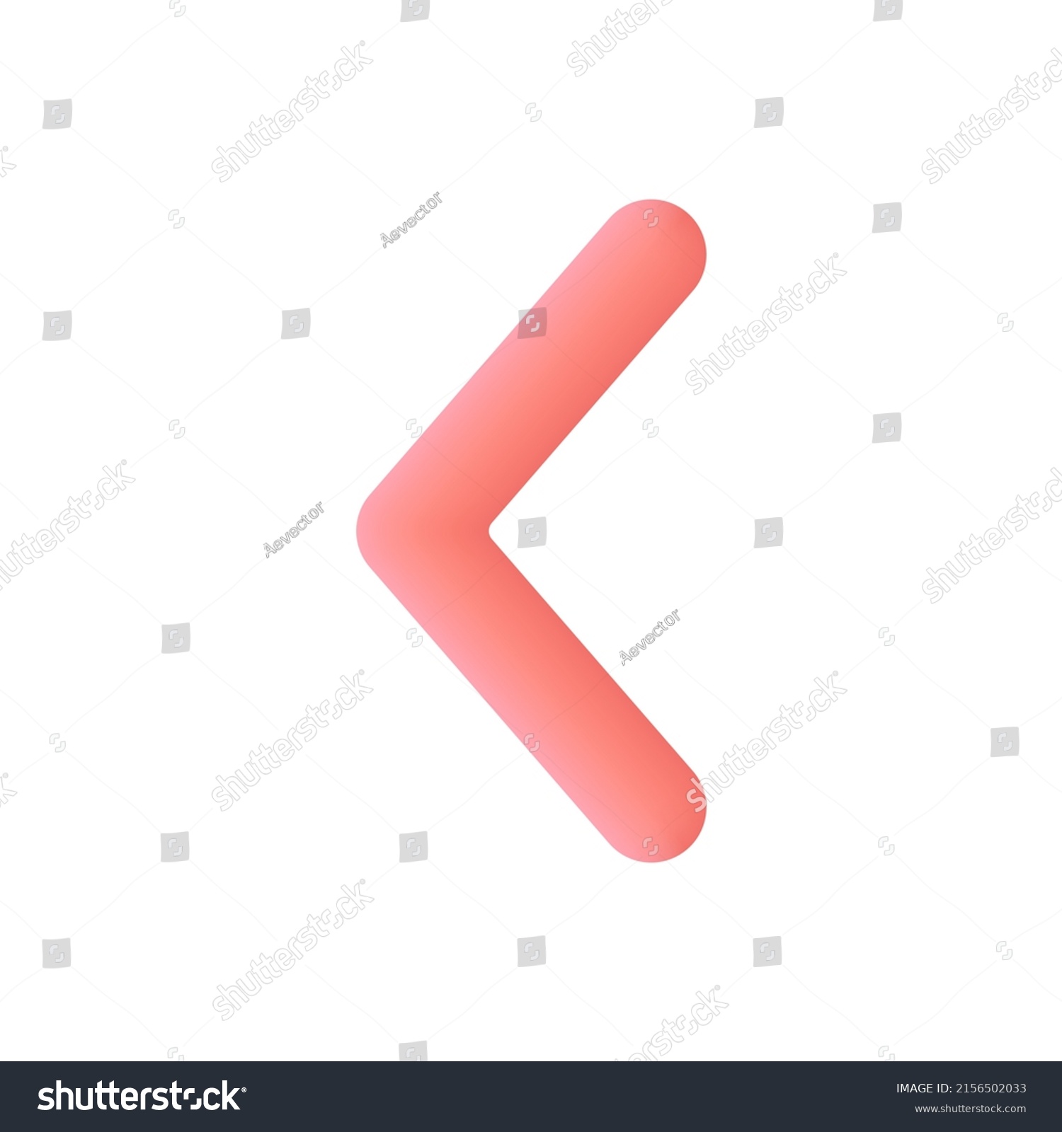 Realistic Left Arrow 3d Icon Design Stock Vector (Royalty Free ...