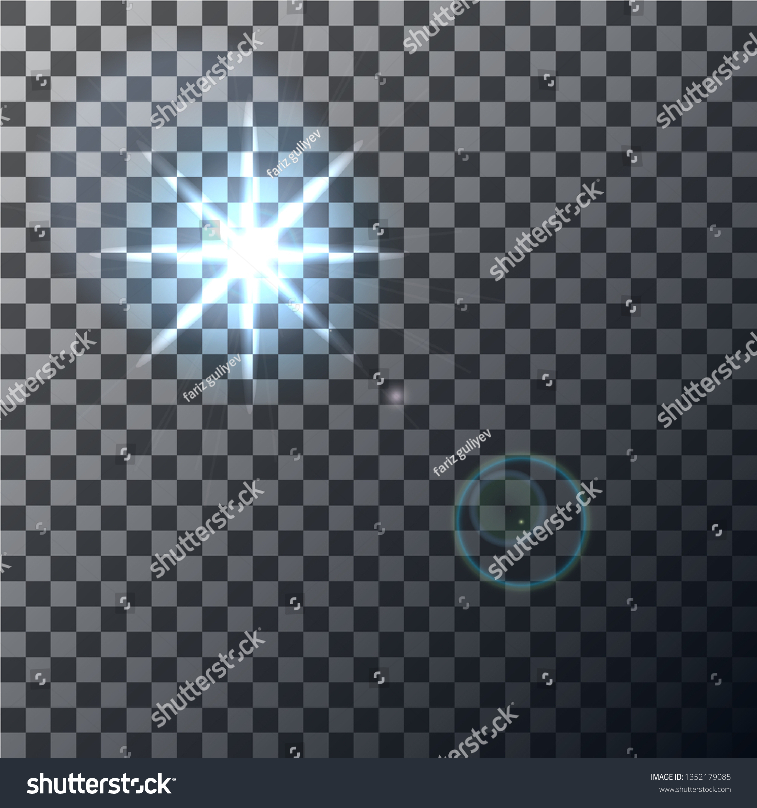 Realistic Lens Flare Vector Illustrator Stock Vector (Royalty Free ...