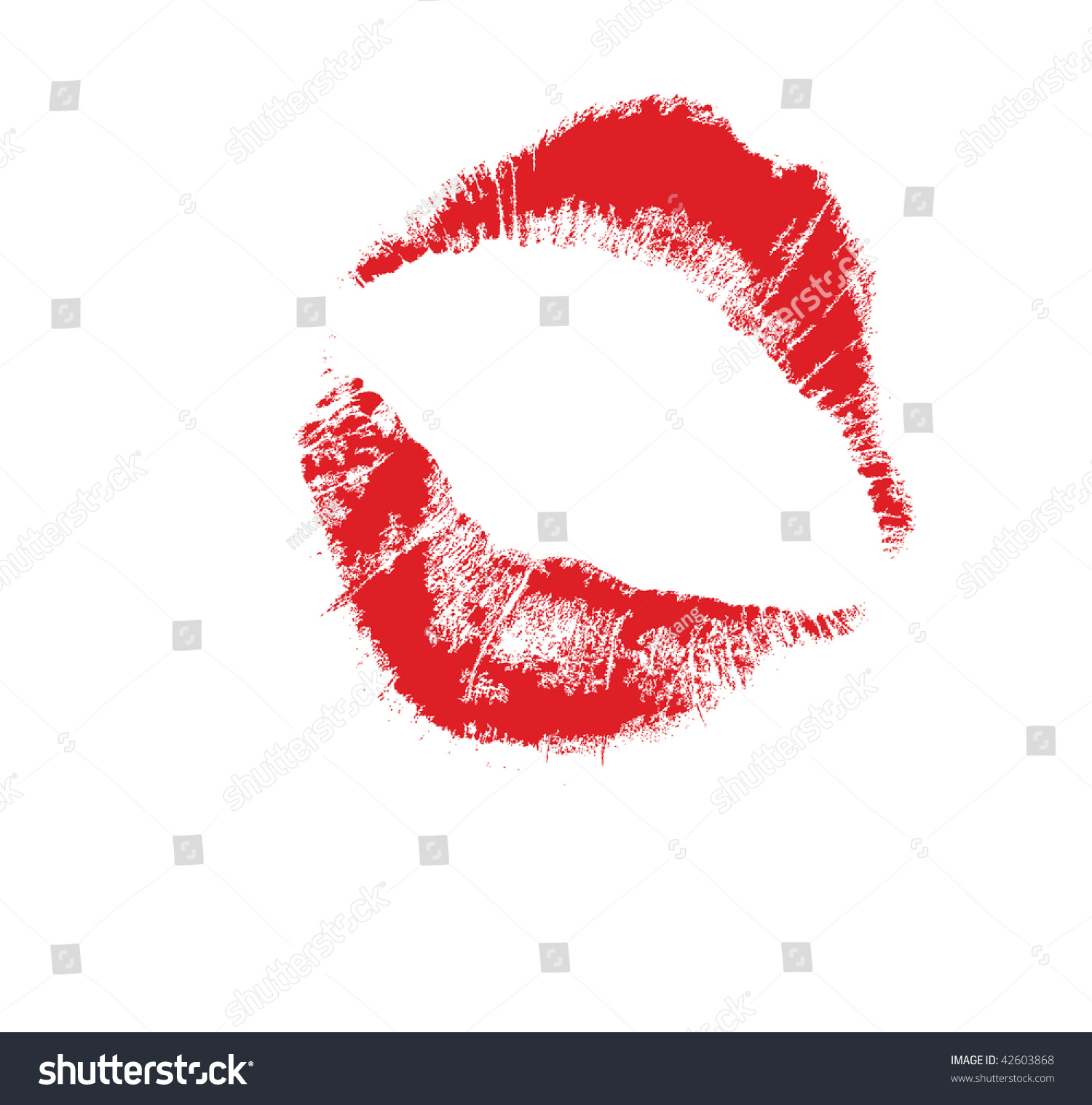 Realistic Lip Mark Vector Carefully Transferred: vector de stock (libre ...