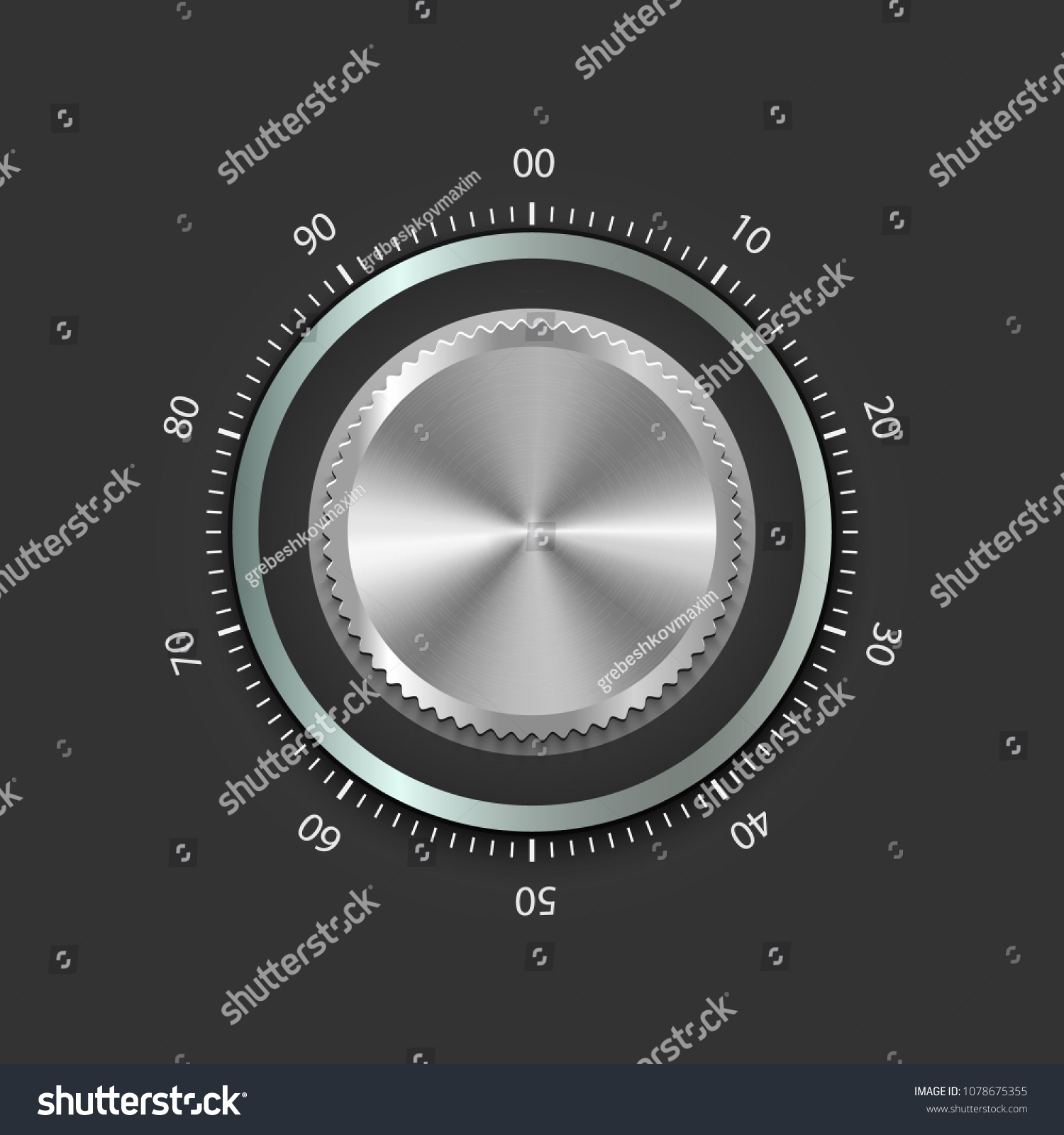 Realistic Metal Safe Lock Security Concept Stock Vector (Royalty Free ...
