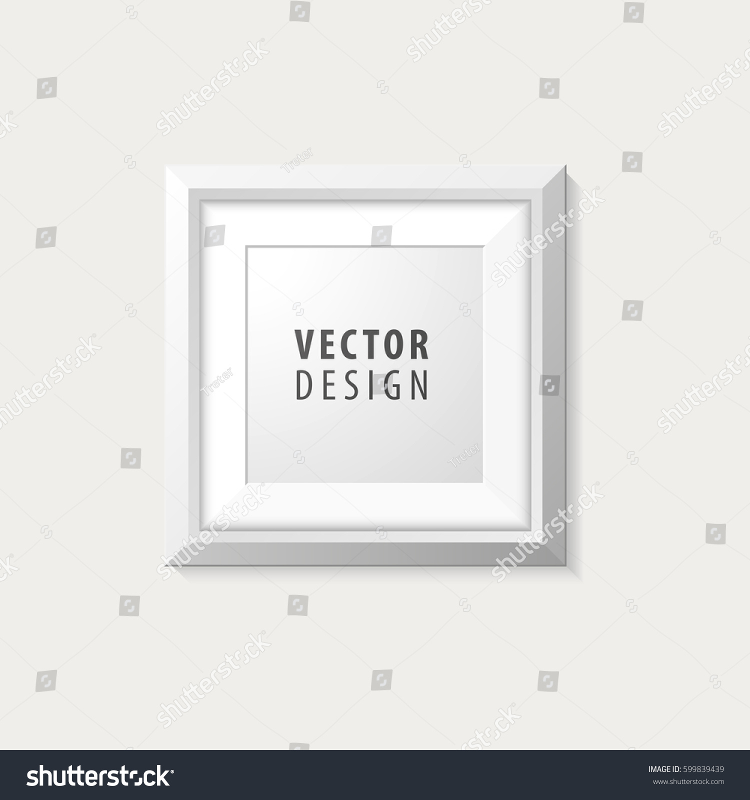Realistic Minimal Isolated White Frame Presentations Stock Vector ...