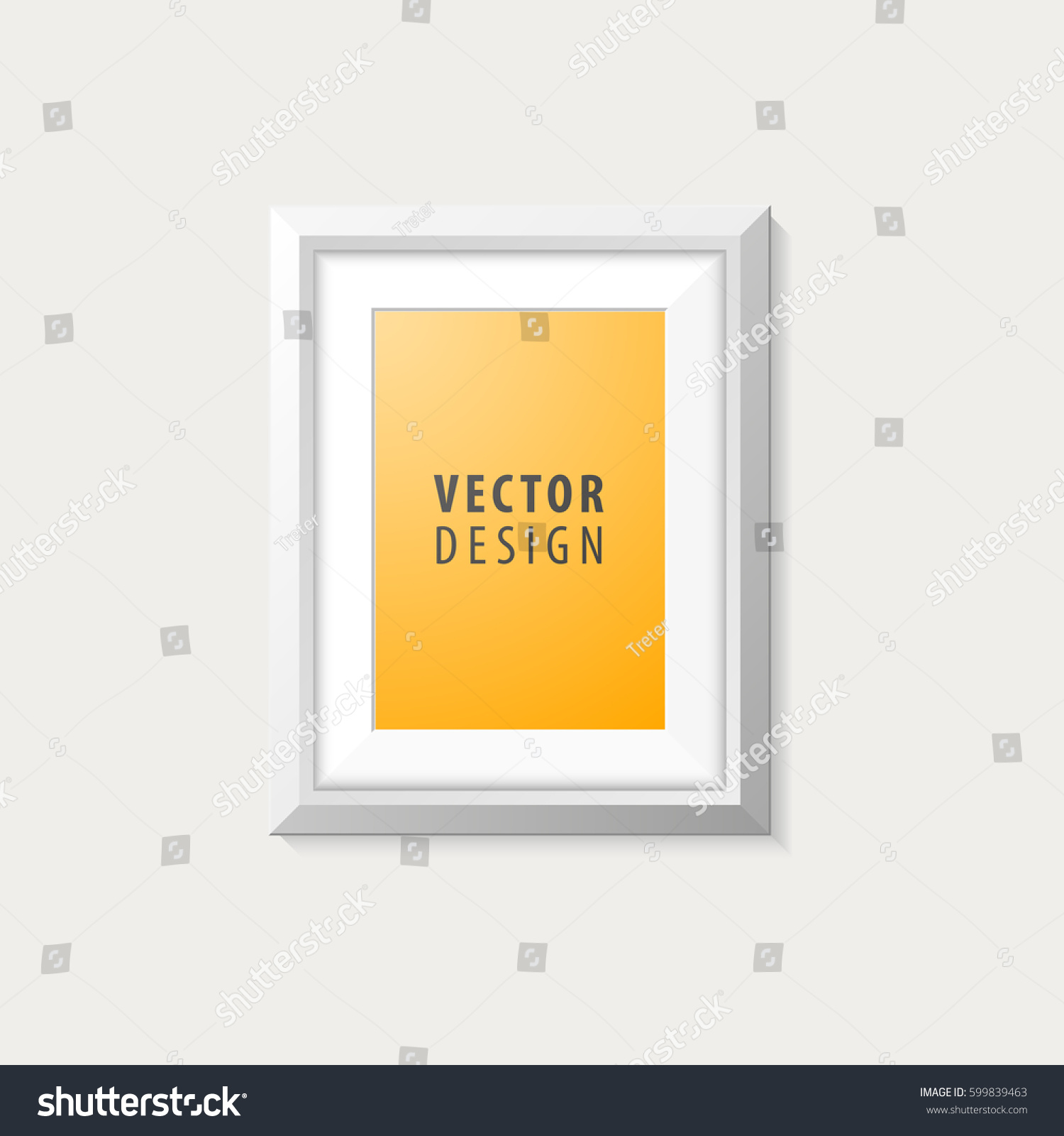 Realistic Minimal Isolated White Frame Presentations Stock Vector ...