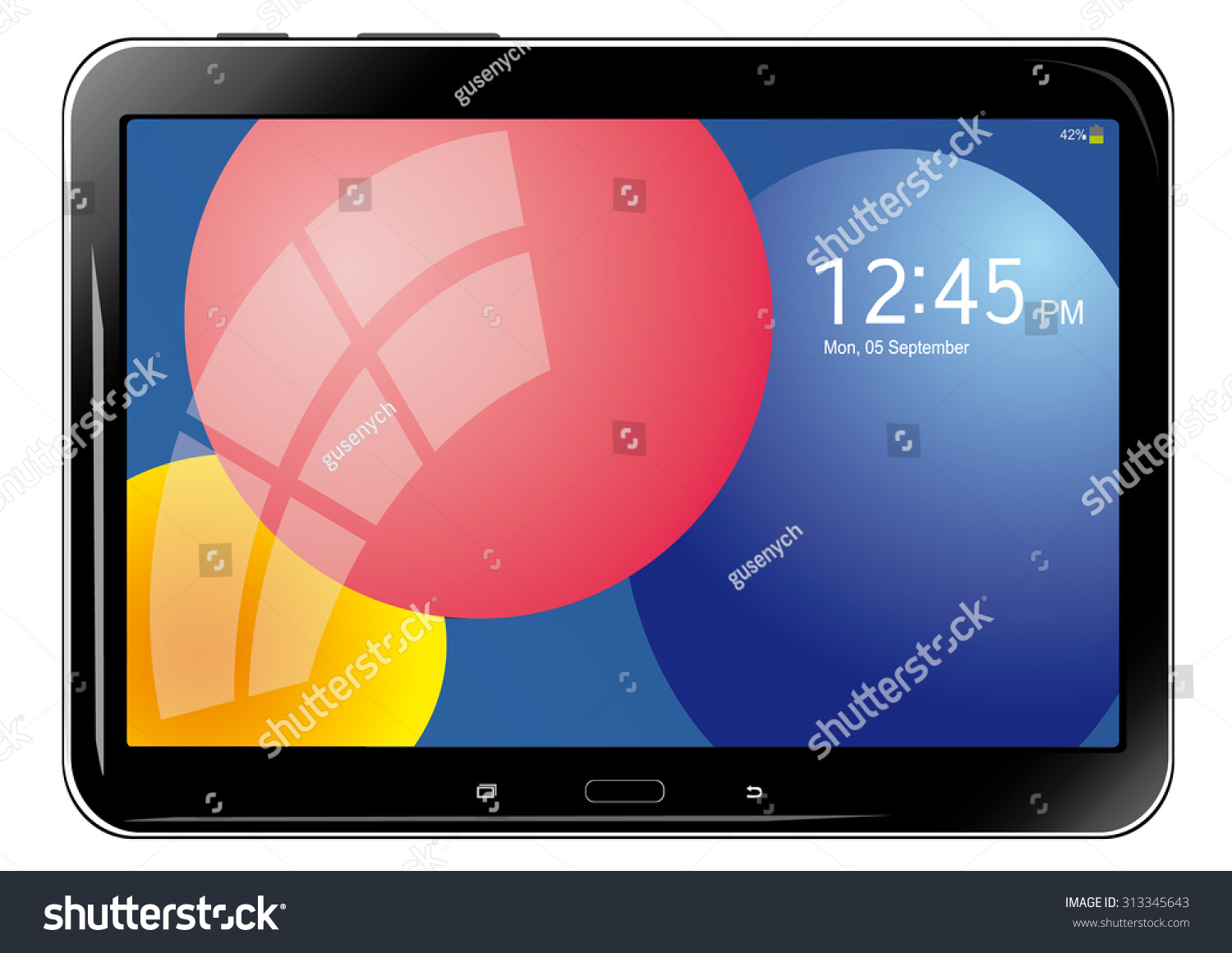Realistic Mobile Tablets On White Background Stock Vector (Royalty Free ...