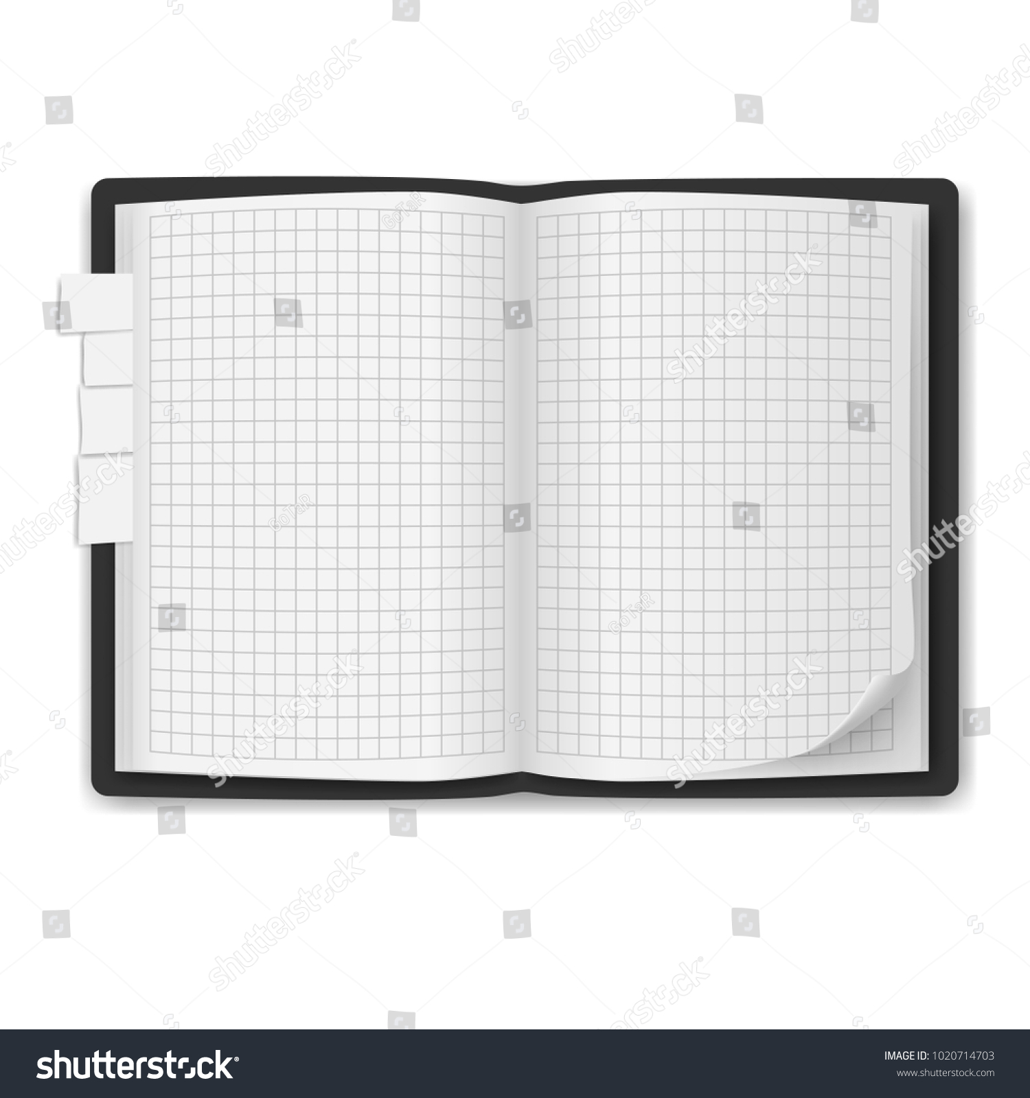 Realistic Notebook Exercise Book Vector Illustration Stock Vector ...
