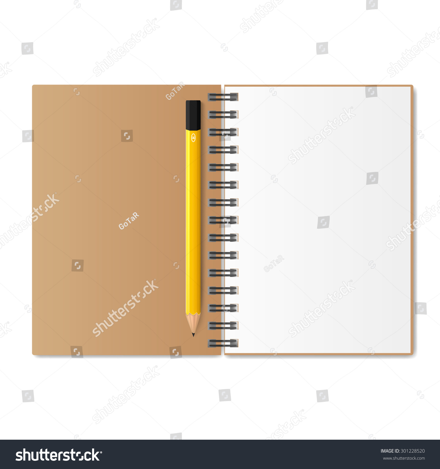 Realistic Notebook Vector Illustration Stock Vector (Royalty Free ...