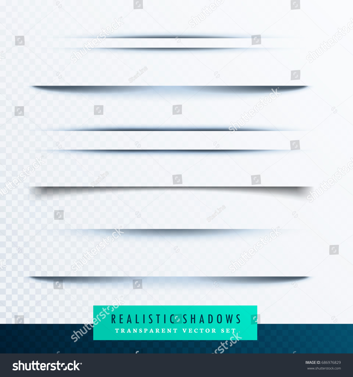 Realistic Paper Shadows Collection Vector Stock Vector (Royalty Free ...